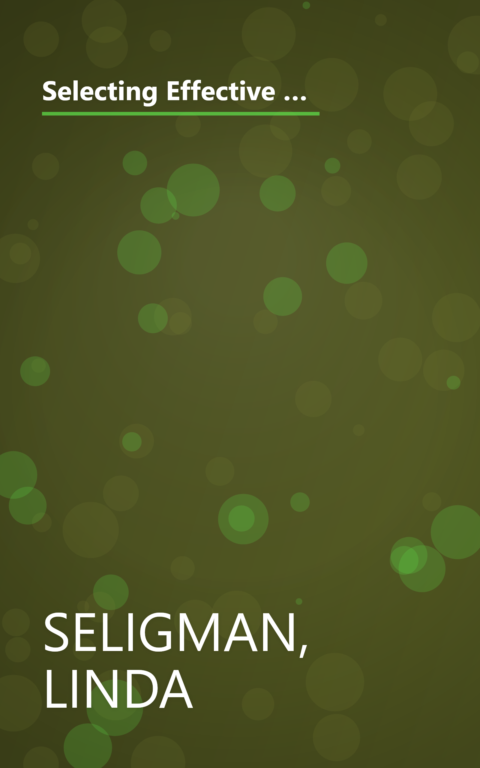 Selecting Effective Treatments: A Comprehensive, Systematic Guide to Treating Adult Mental Disorders (JOSSEY BASS SOCIAL AND BEHAVIORAL SCIENCE SERIES) book cover