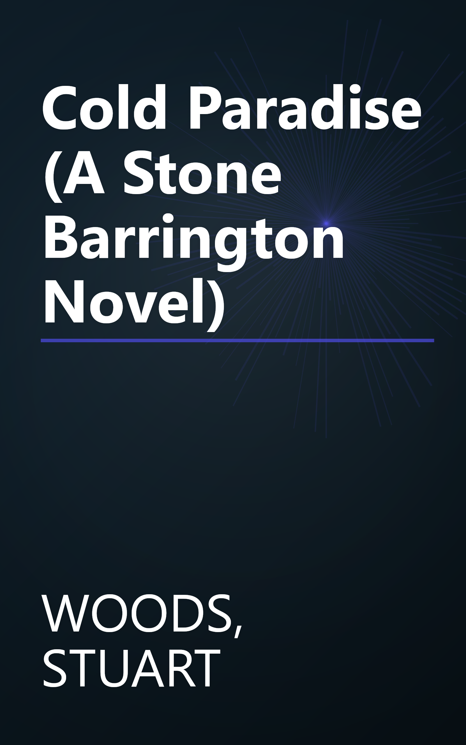 Cold Paradise (A Stone Barrington Novel) book cover