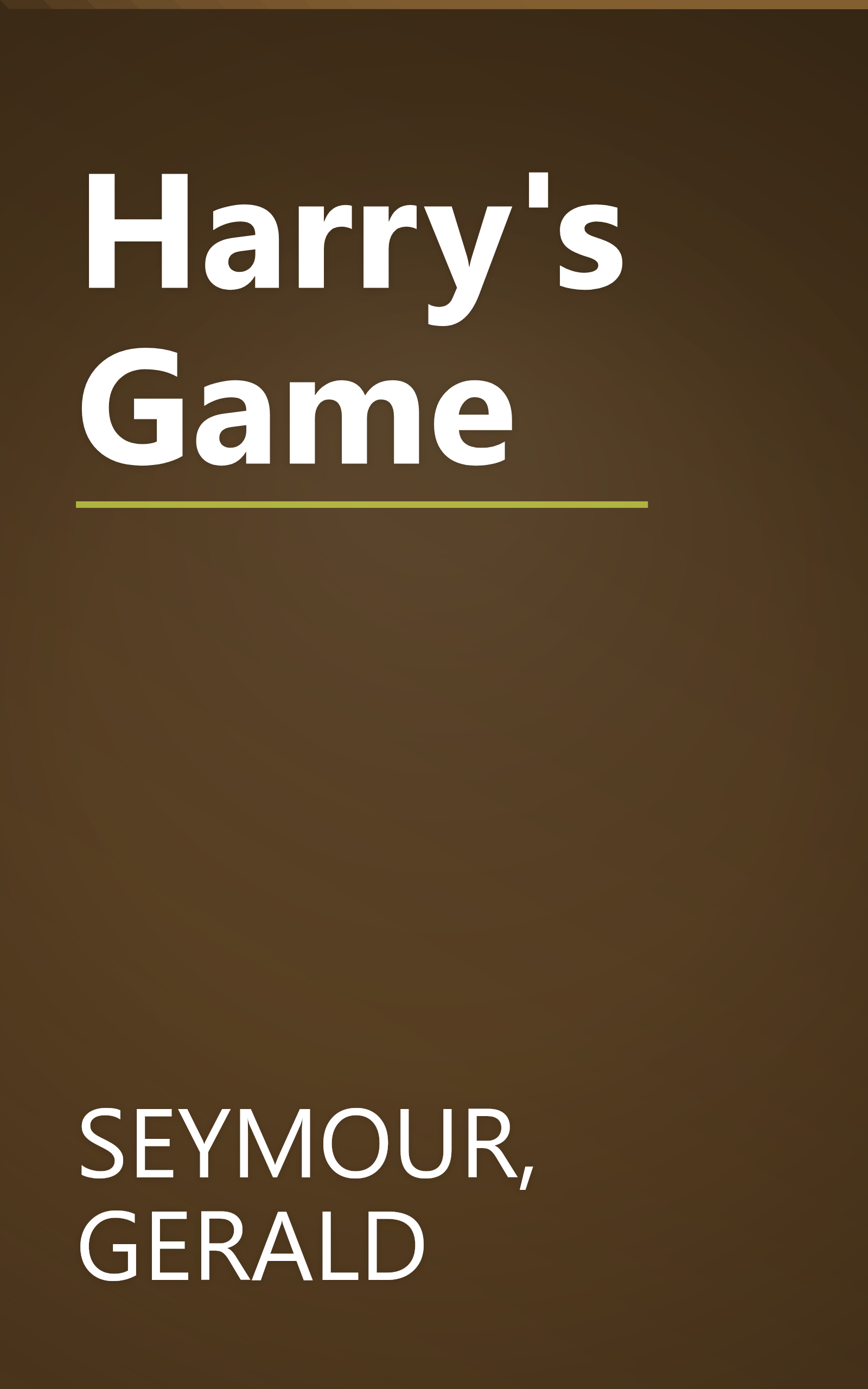 Harry's Game book cover