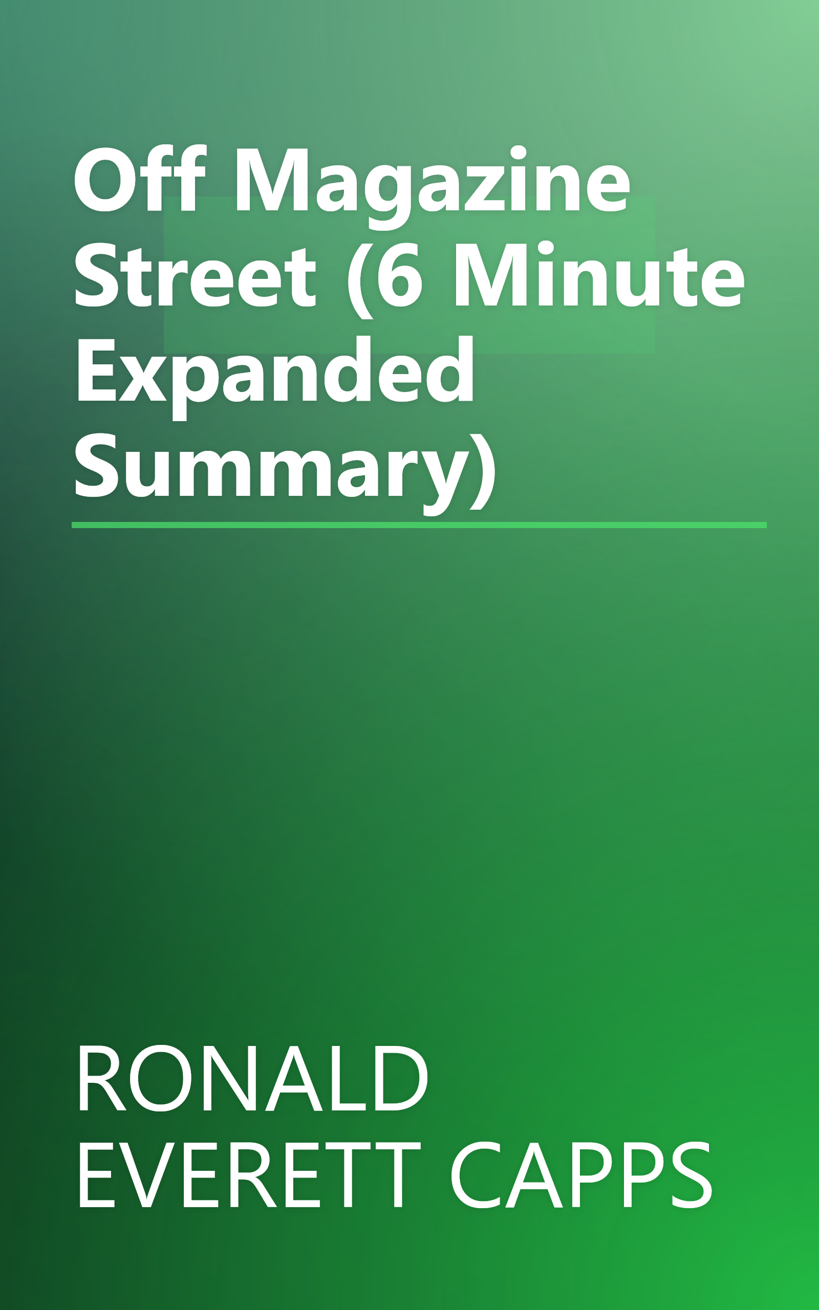 Off Magazine Street (6 Minute   Expanded Summary) book cover