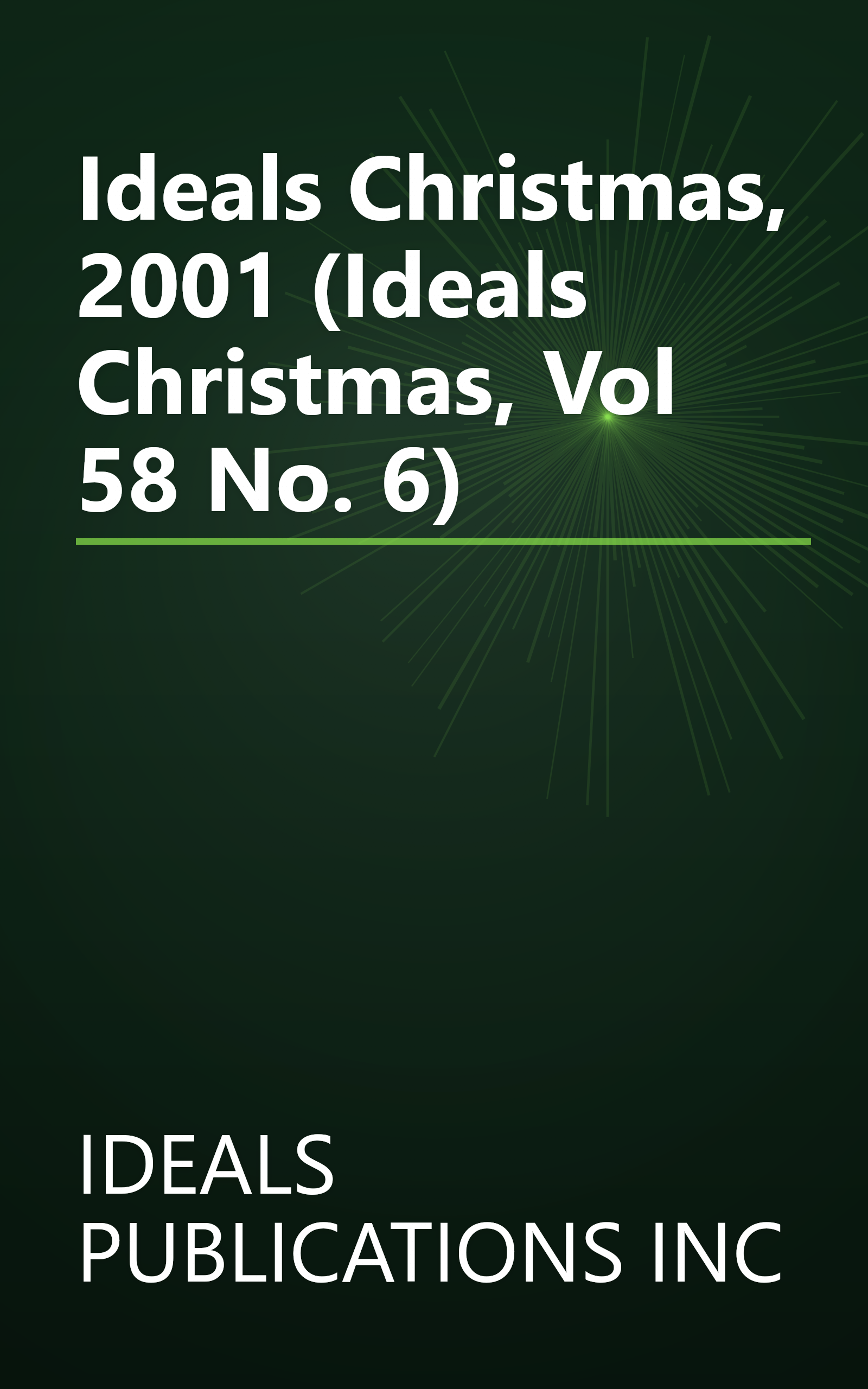 Ideals Christmas, 2001 (Ideals Christmas, Vol 58 No. 6) book cover