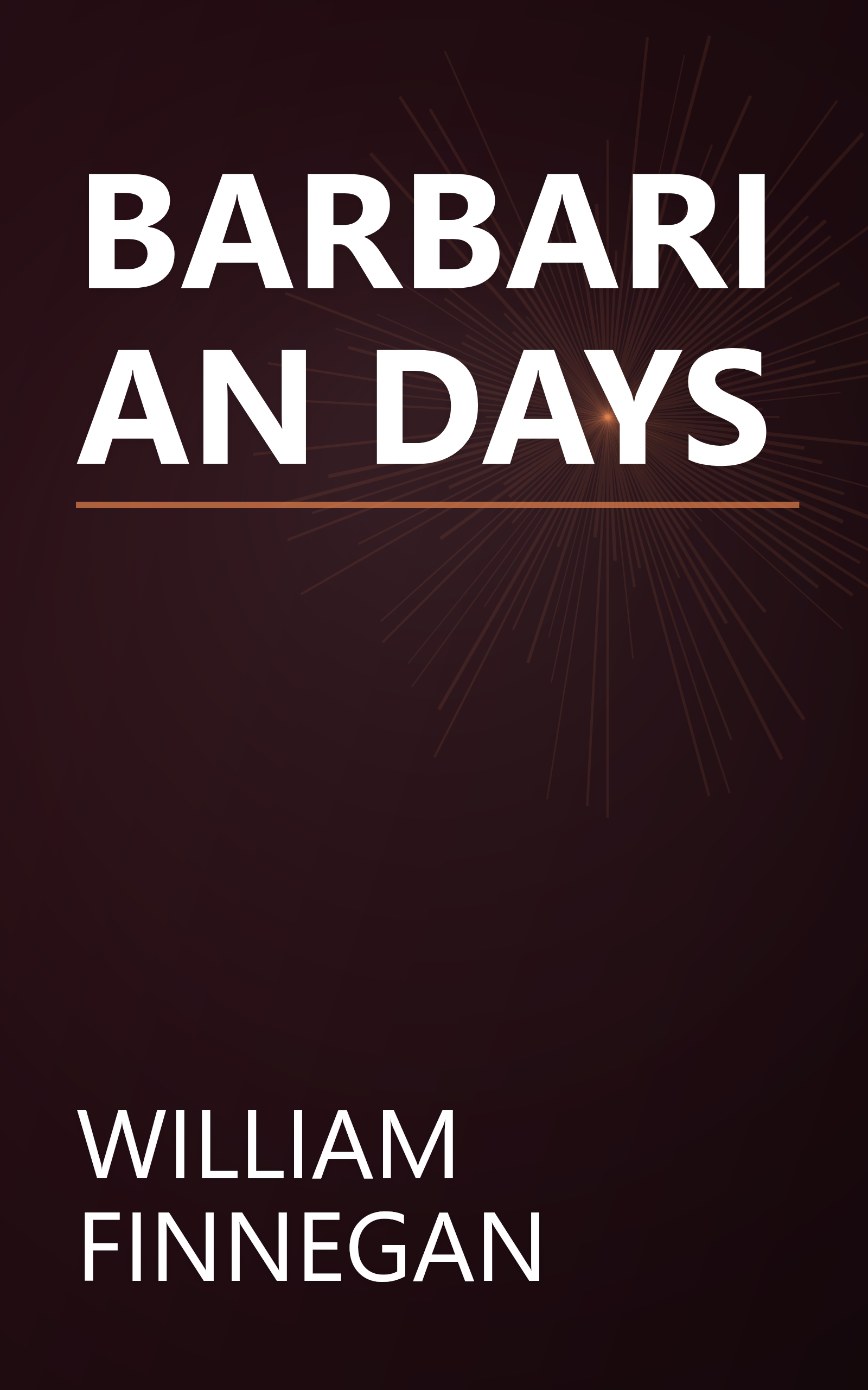 BARBARIAN DAYS book cover