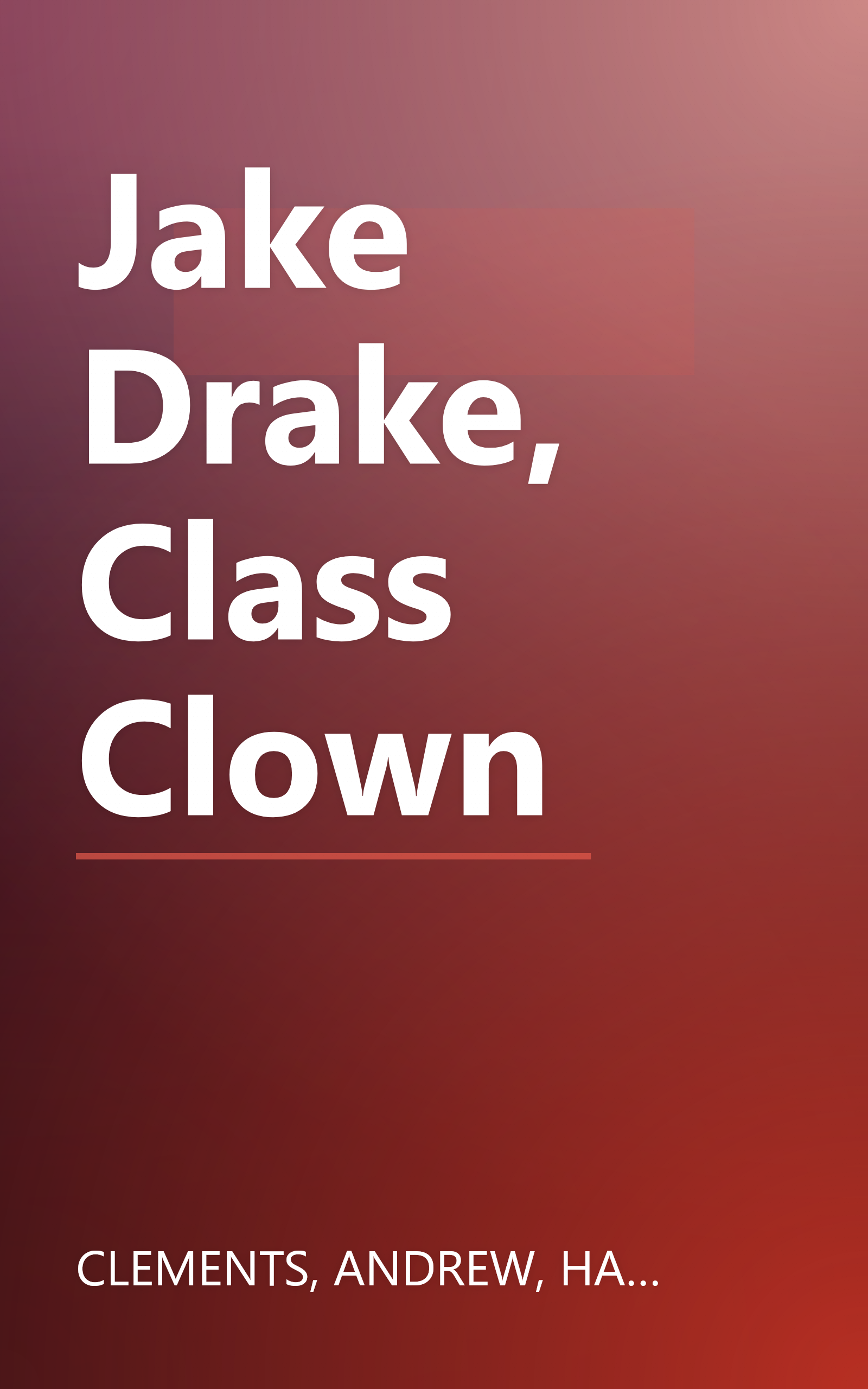 Jake Drake, Class Clown book cover