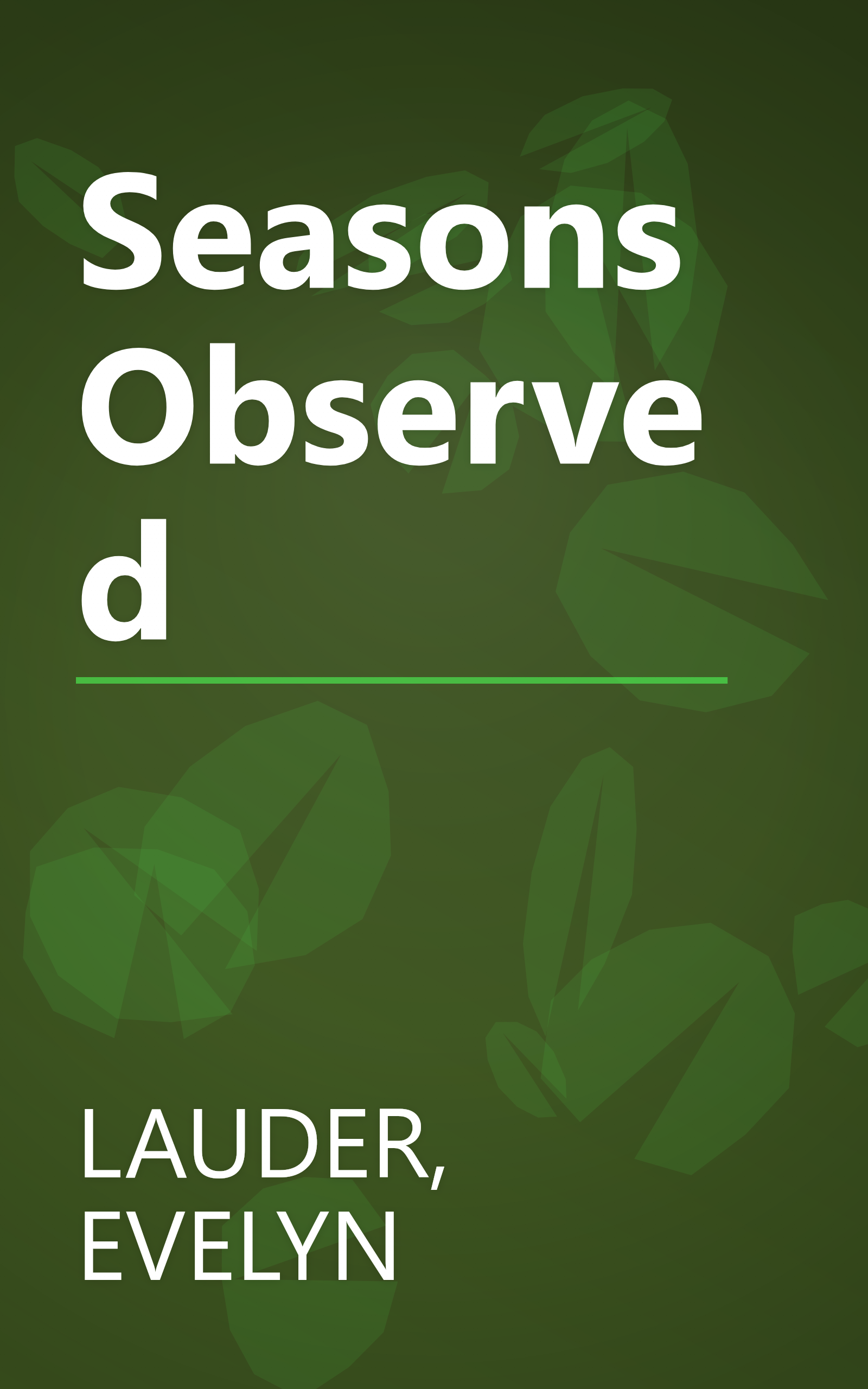 Seasons Observed book cover