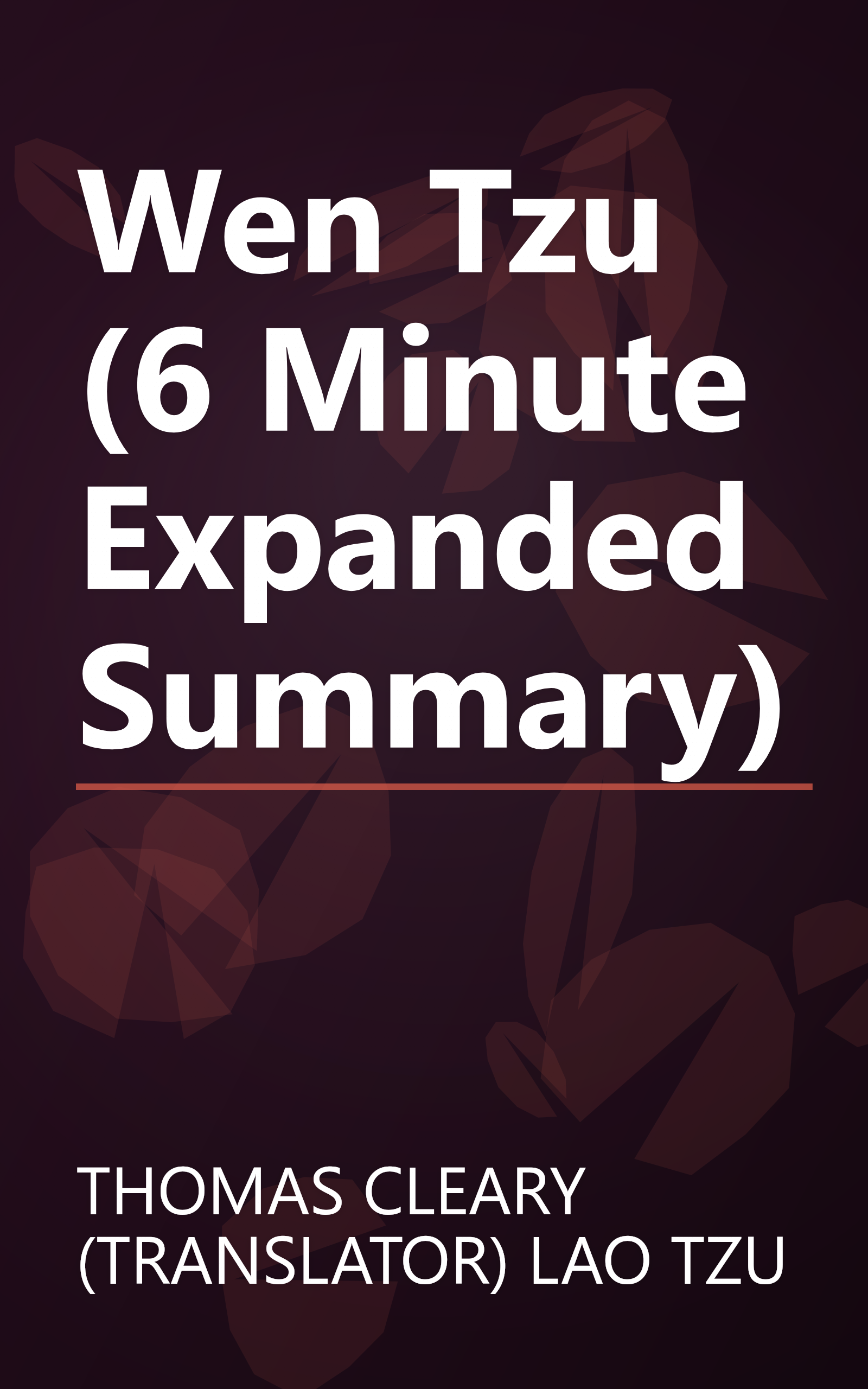 Wen Tzu (6 Minute   Expanded Summary) book cover