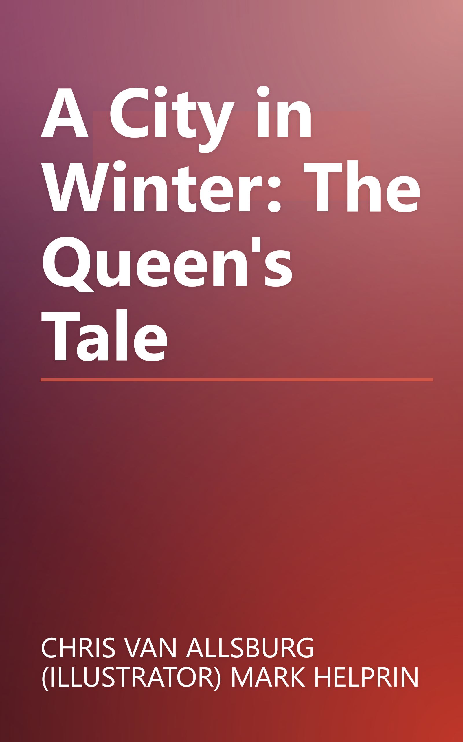 A City in Winter: The Queen's Tale book cover