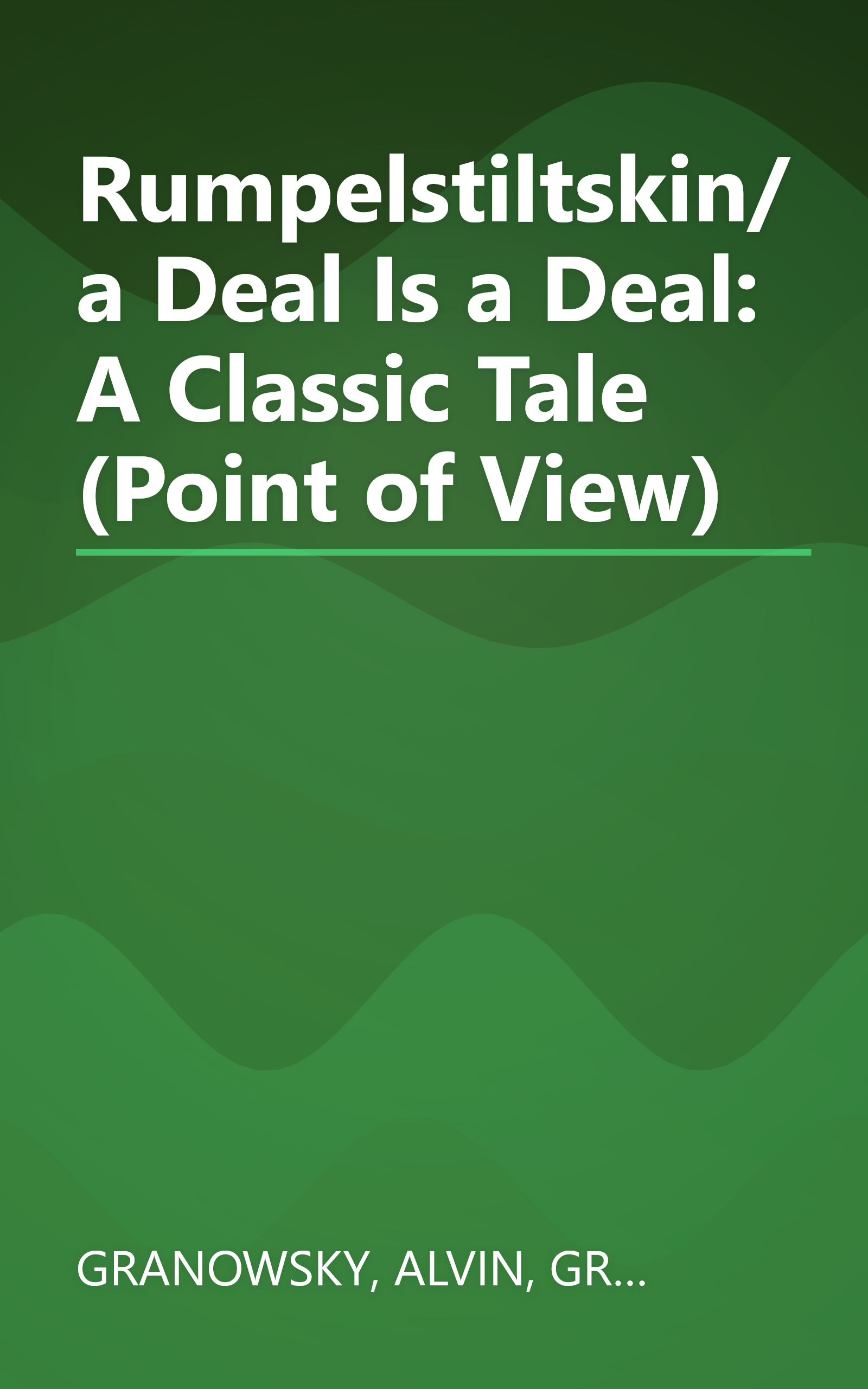 Rumpelstiltskin/a Deal Is a Deal: A Classic Tale (Point of View) book cover