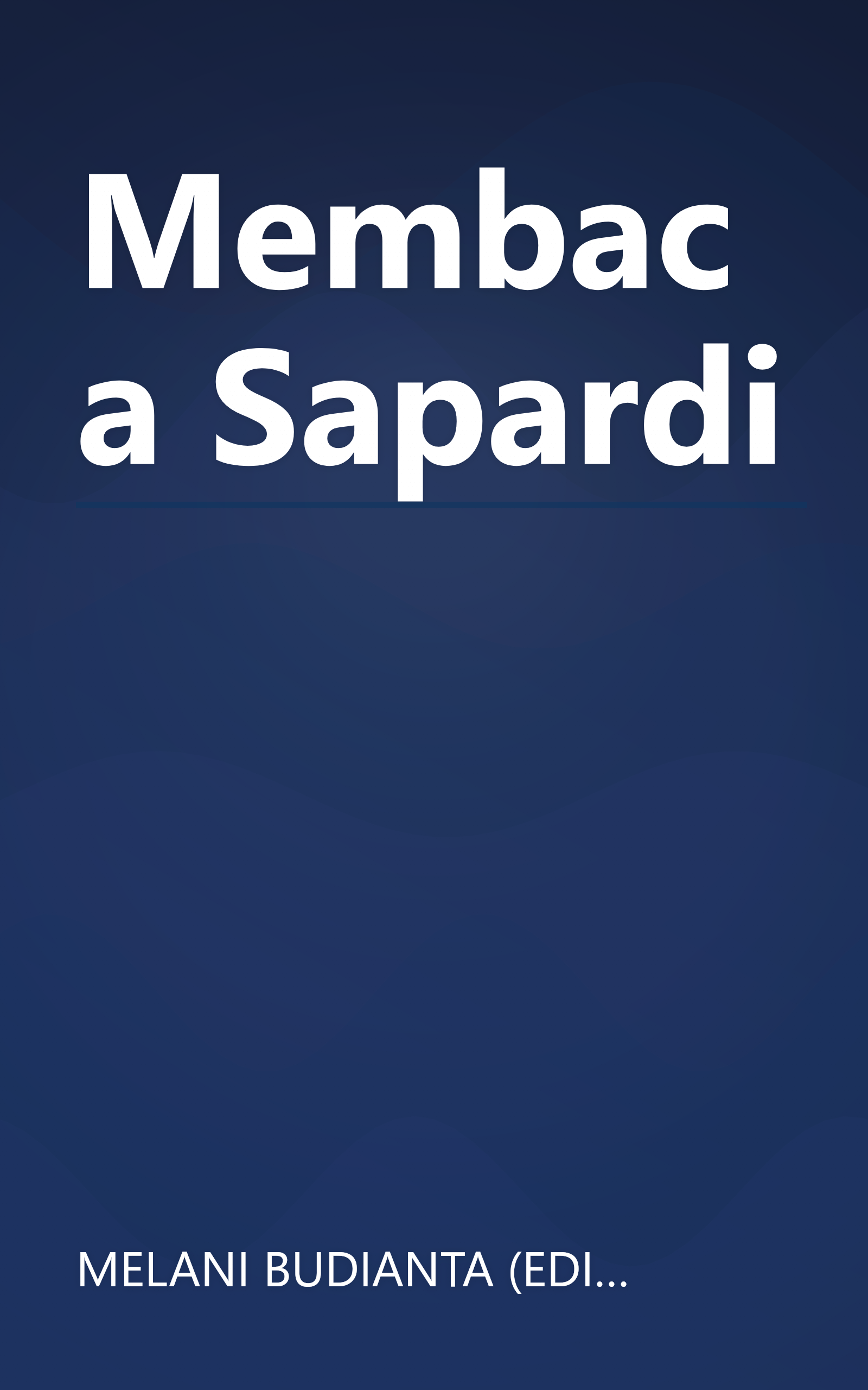 Membaca Sapardi book cover