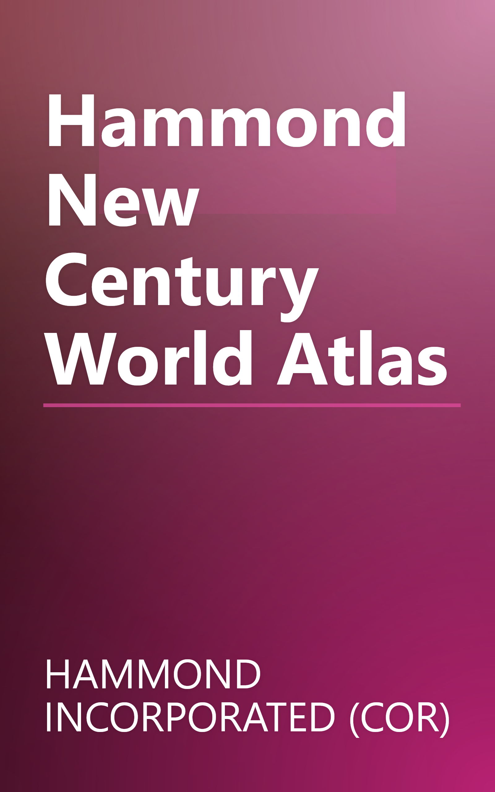 Hammond New Century World Atlas book cover