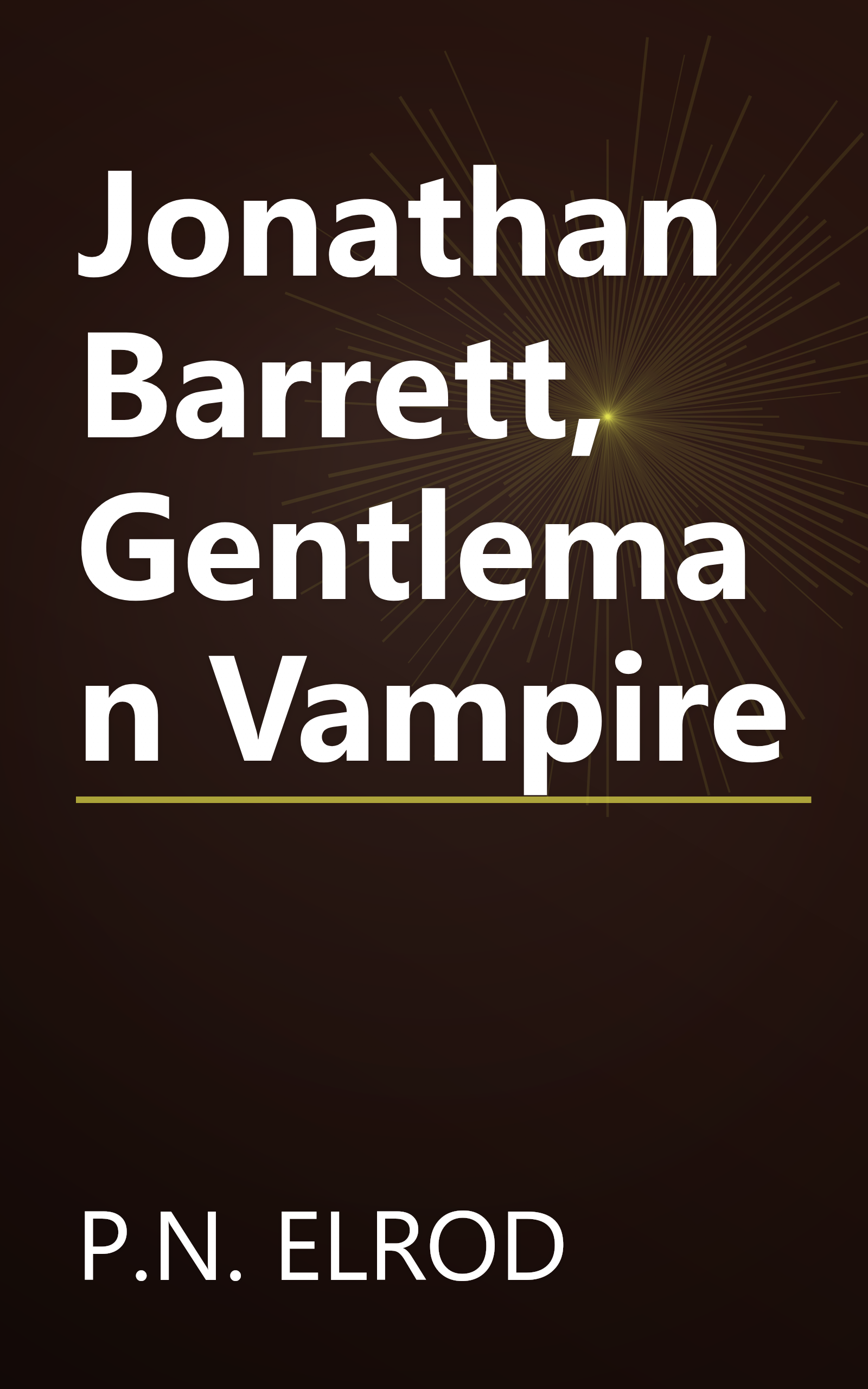 Jonathan Barrett, Gentleman Vampire book cover