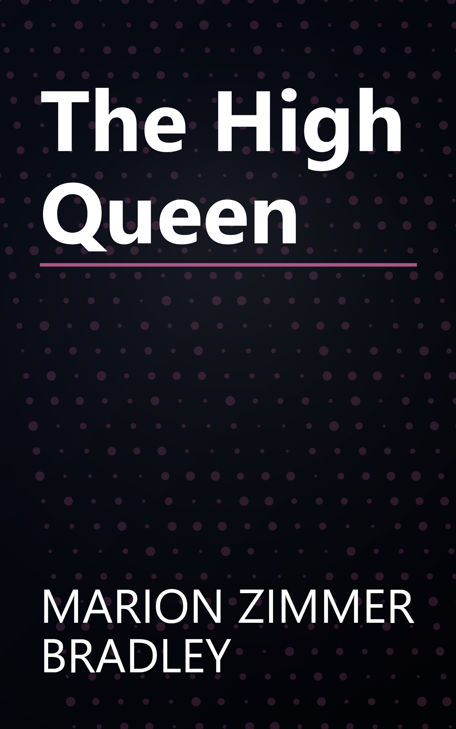 The High Queen book cover