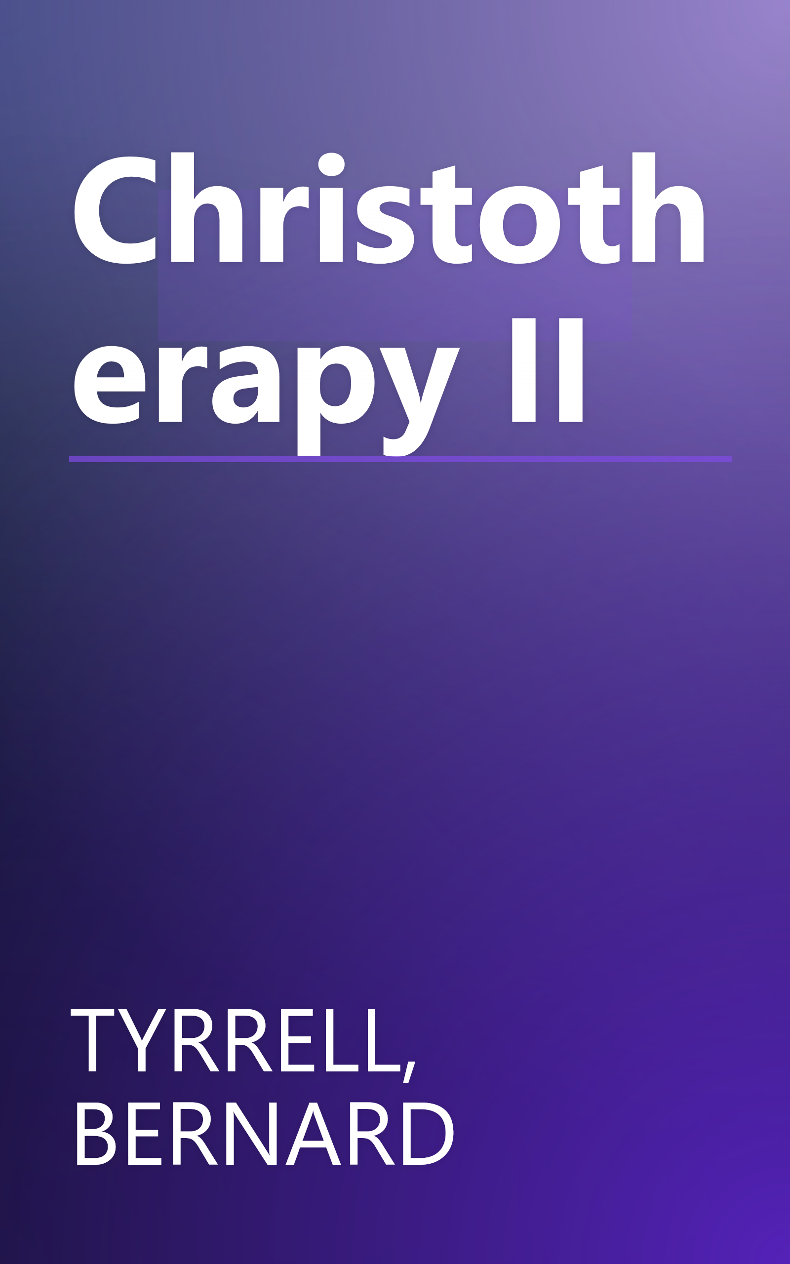 Christotherapy II book cover