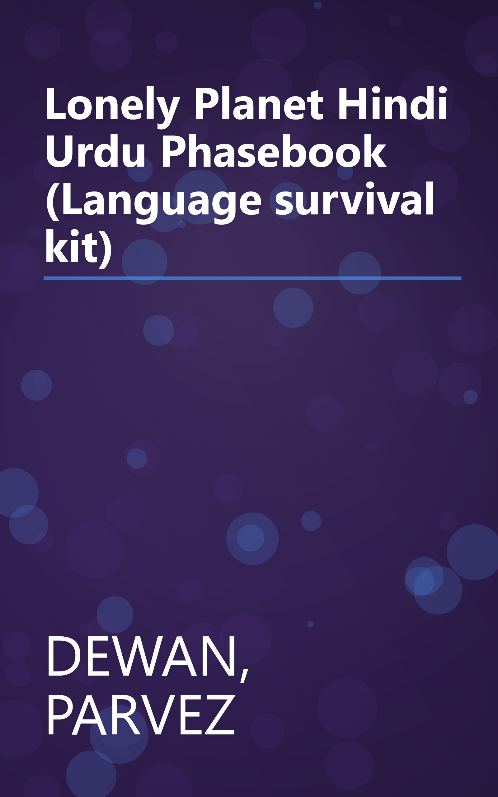 Lonely Planet Hindi Urdu Phasebook (Language survival kit) book cover