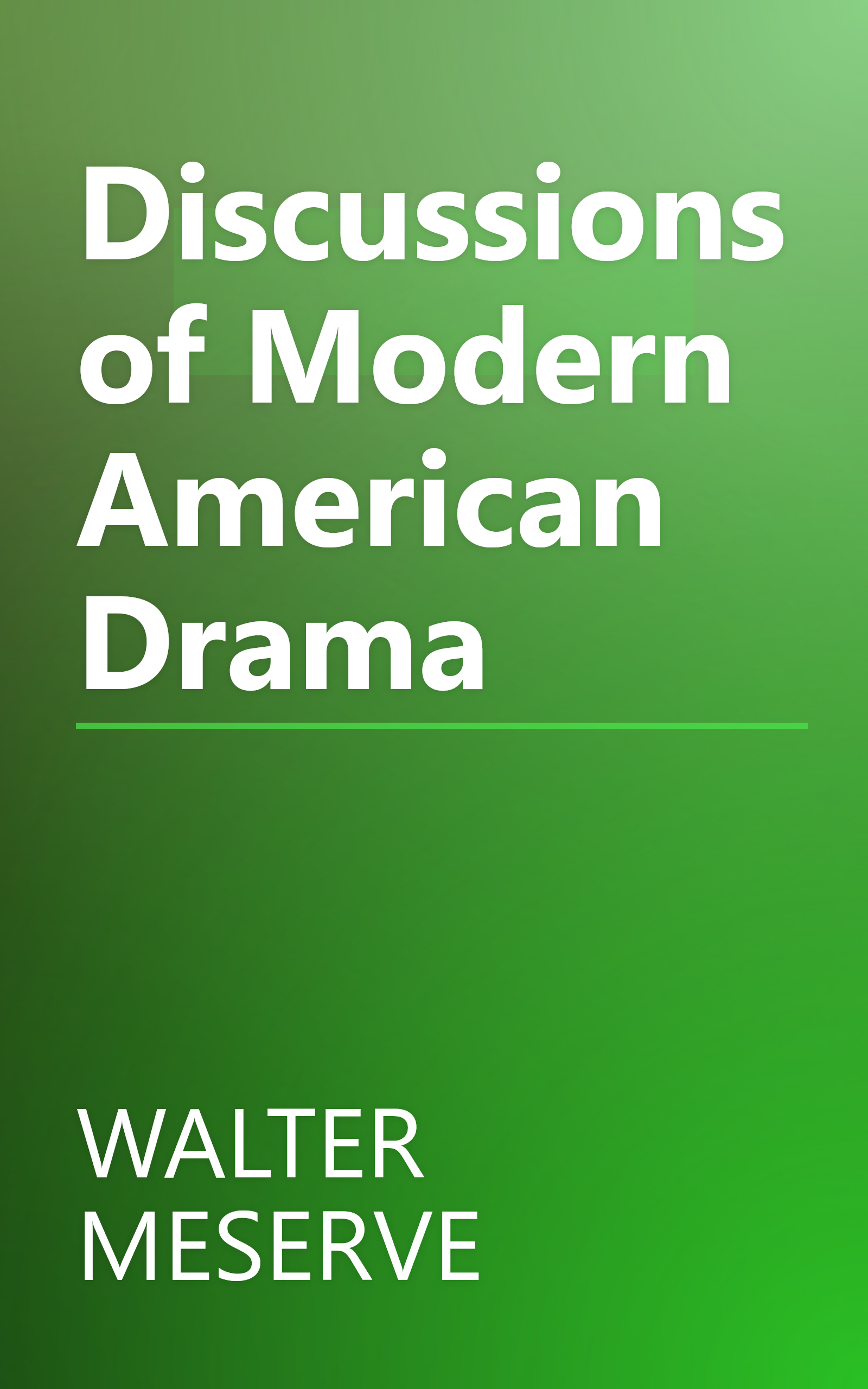 Discussions of Modern American Drama book cover