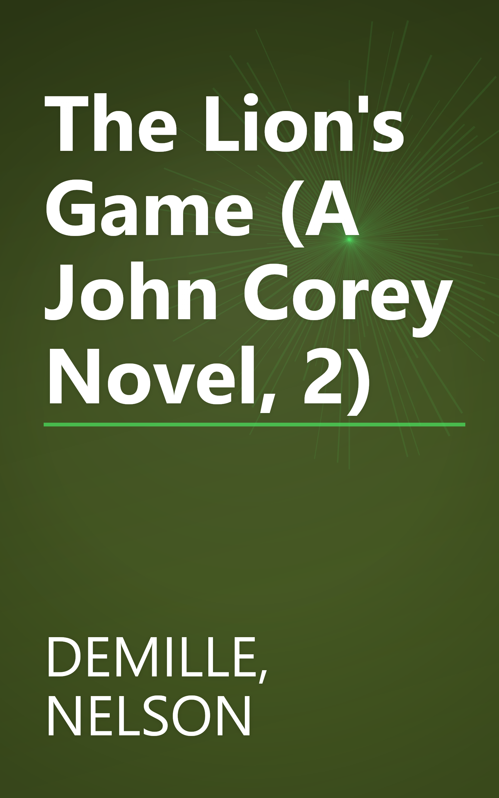 The Lion's Game (A John Corey Novel, 2) book cover