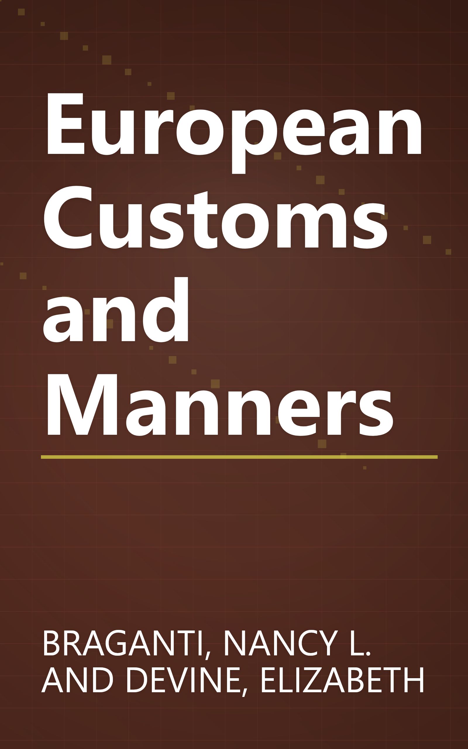 European Customs and Manners book cover