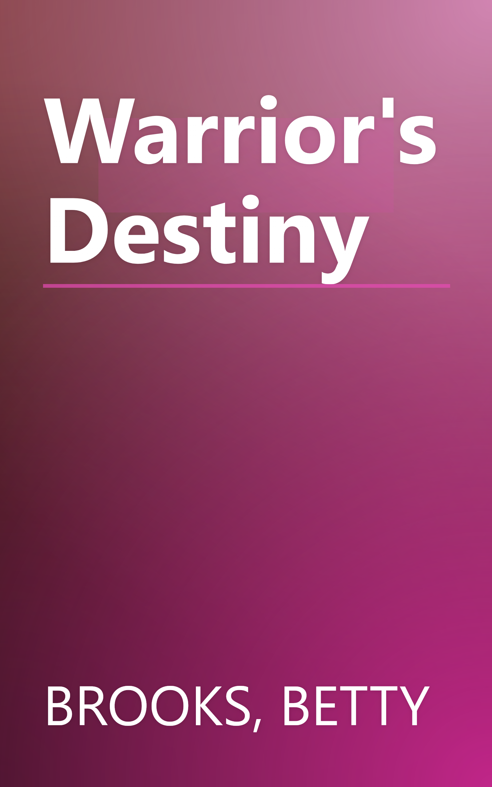 Warrior's Destiny book cover