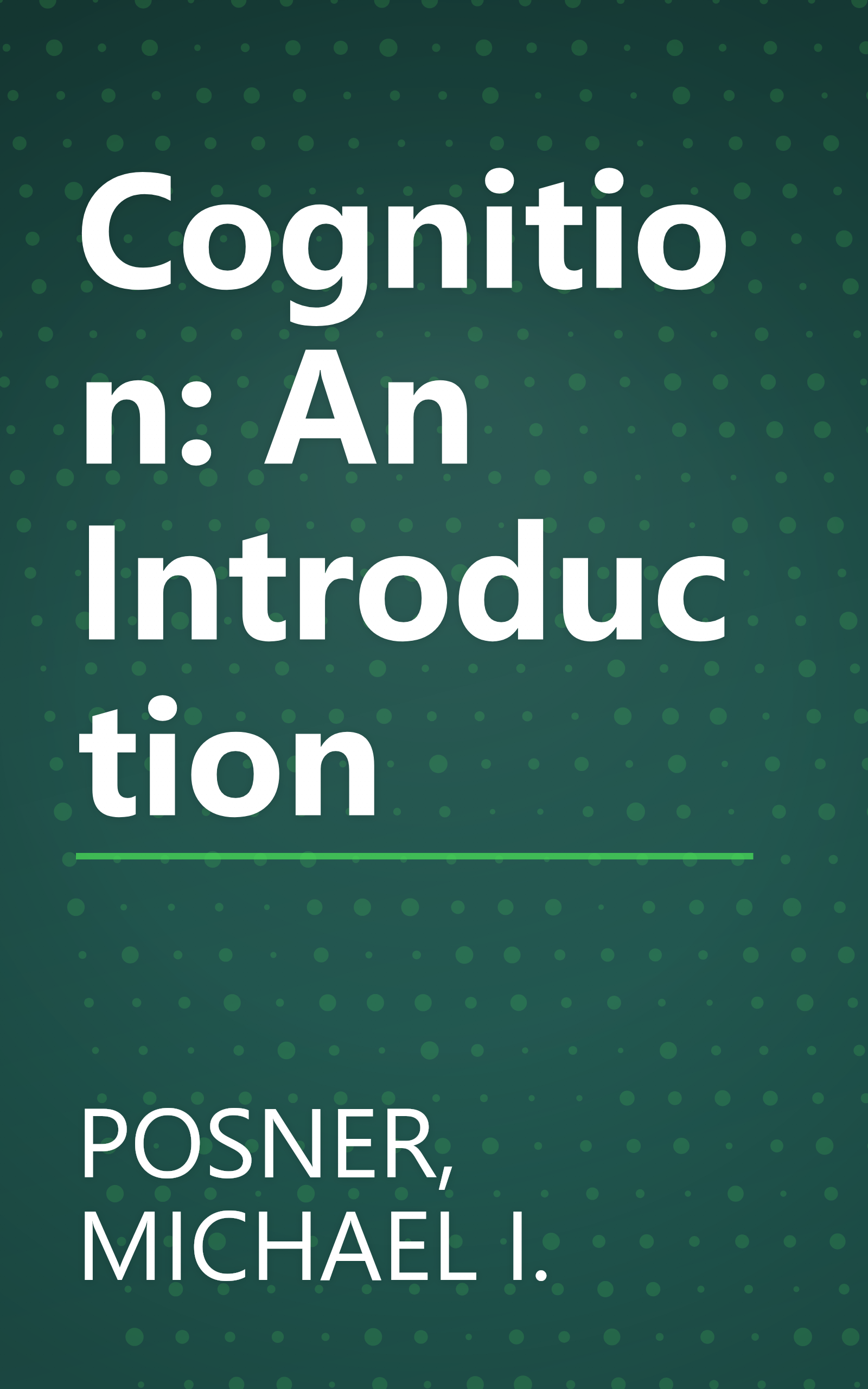 Cognition: An Introduction book cover