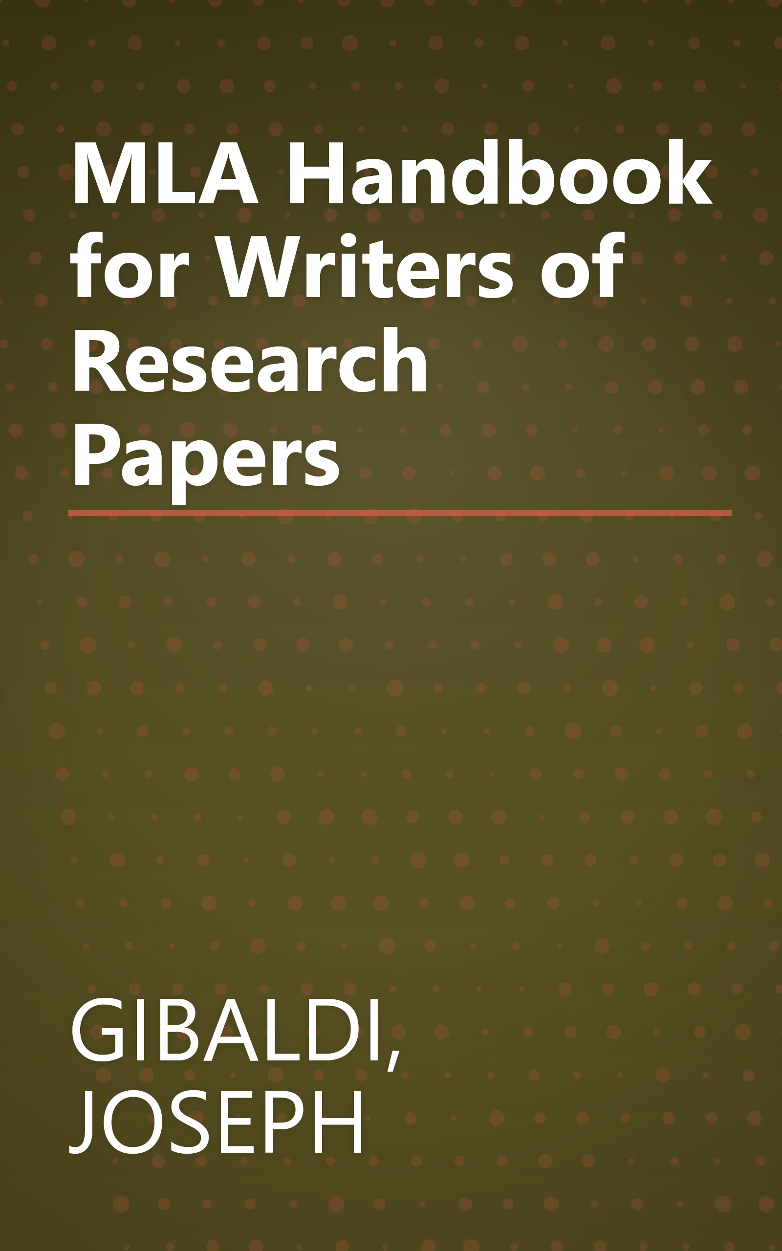 MLA Handbook for Writers of Research Papers book cover
