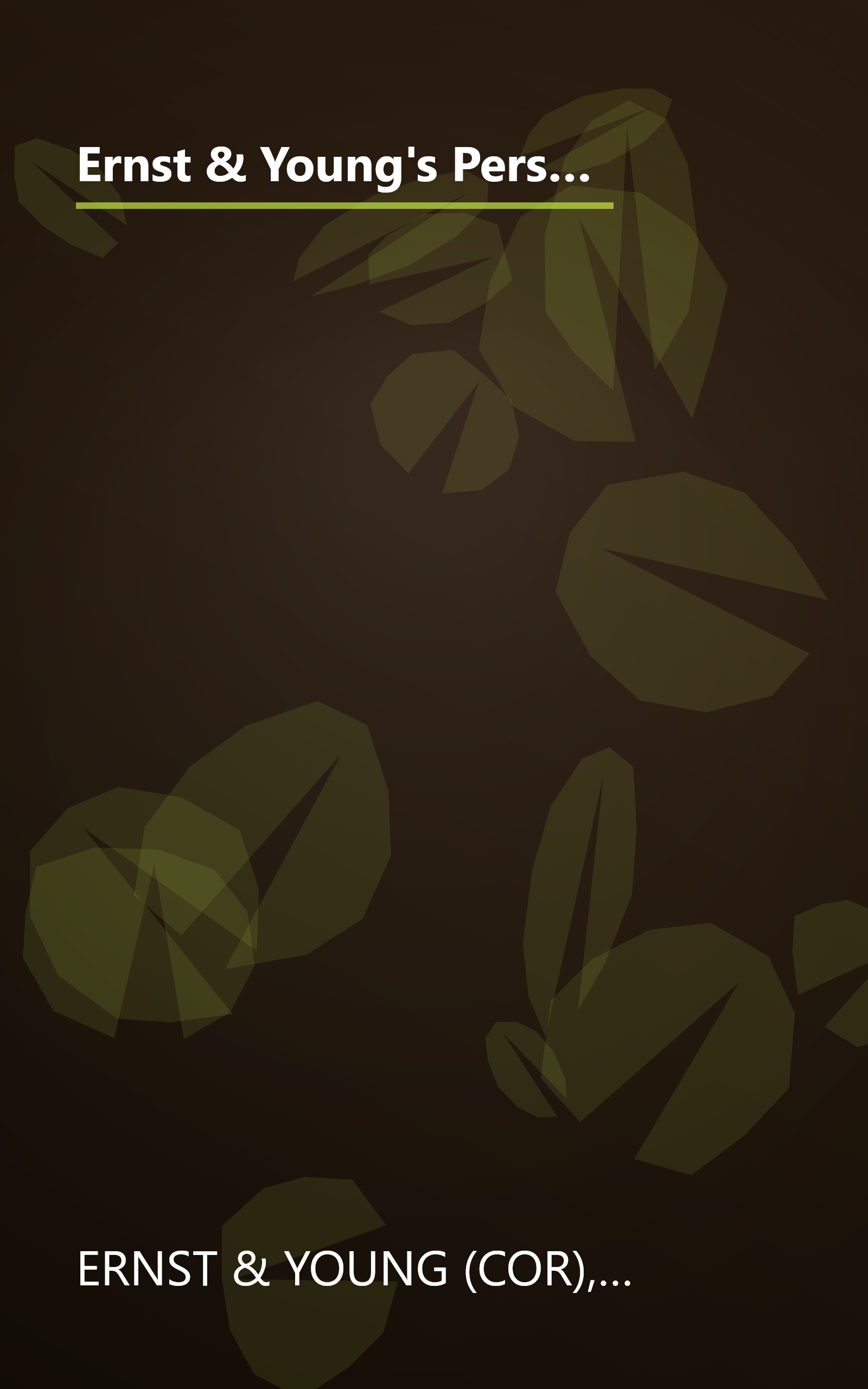 Ernst & Young's Personal Financial Planning Guide (ERNST AND YOUNG'S PERSONAL FINANCIAL PLANNING GUIDE) book cover