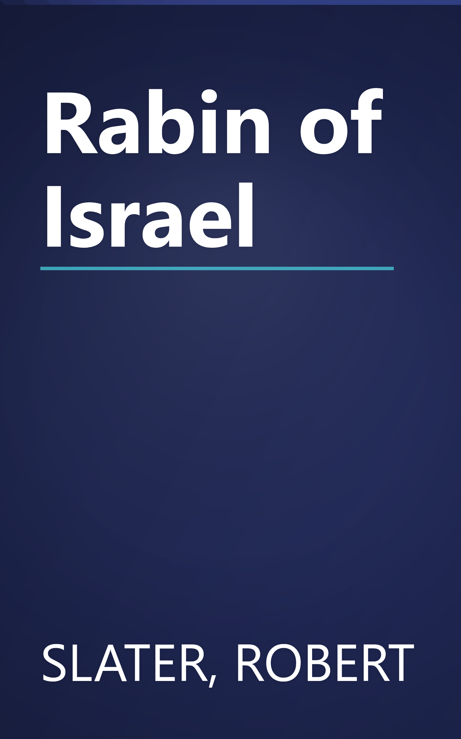 Rabin of Israel book cover