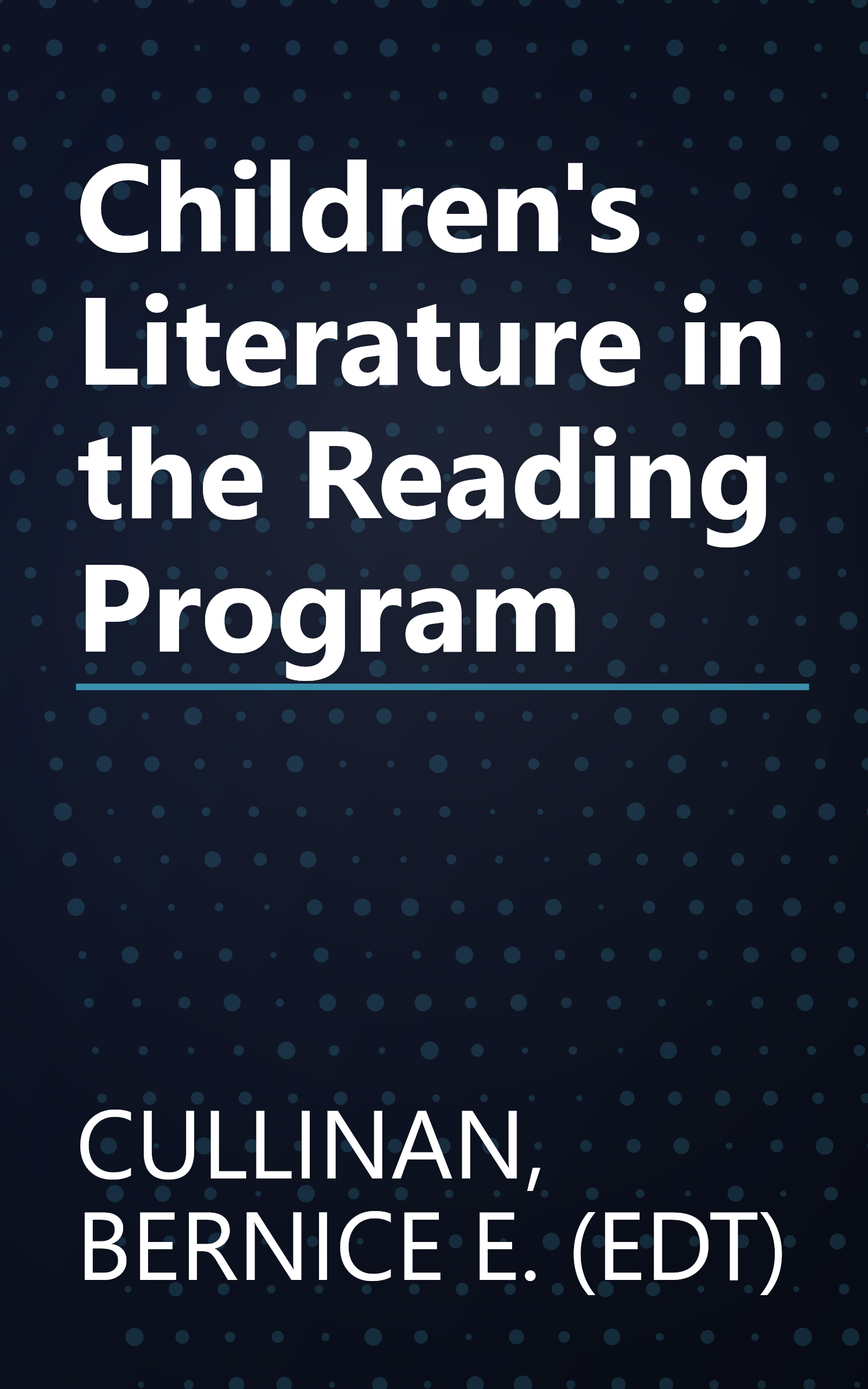 Children's Literature in the Reading Program book cover