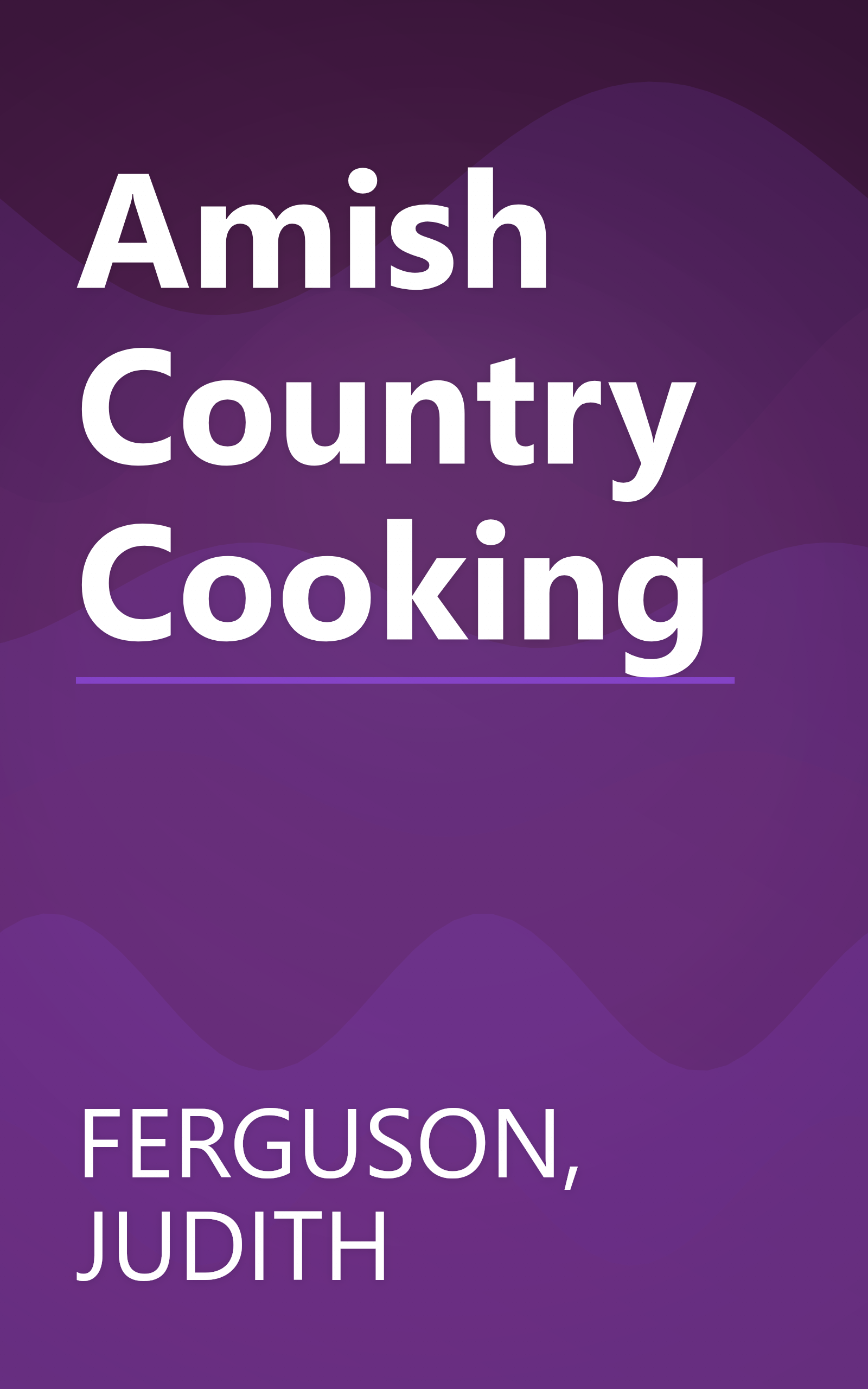 Amish Country Cooking book cover
