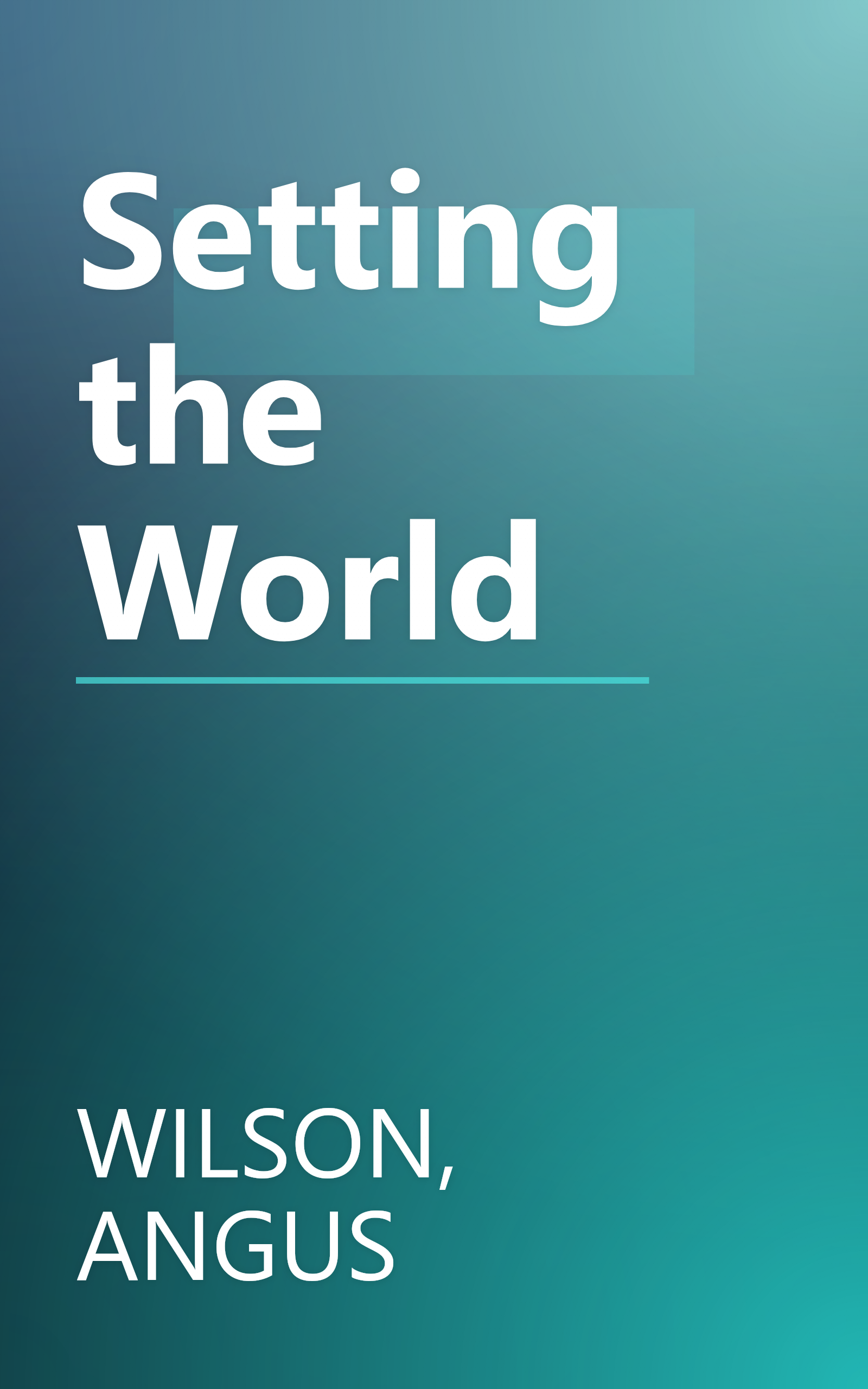 Setting the World book cover