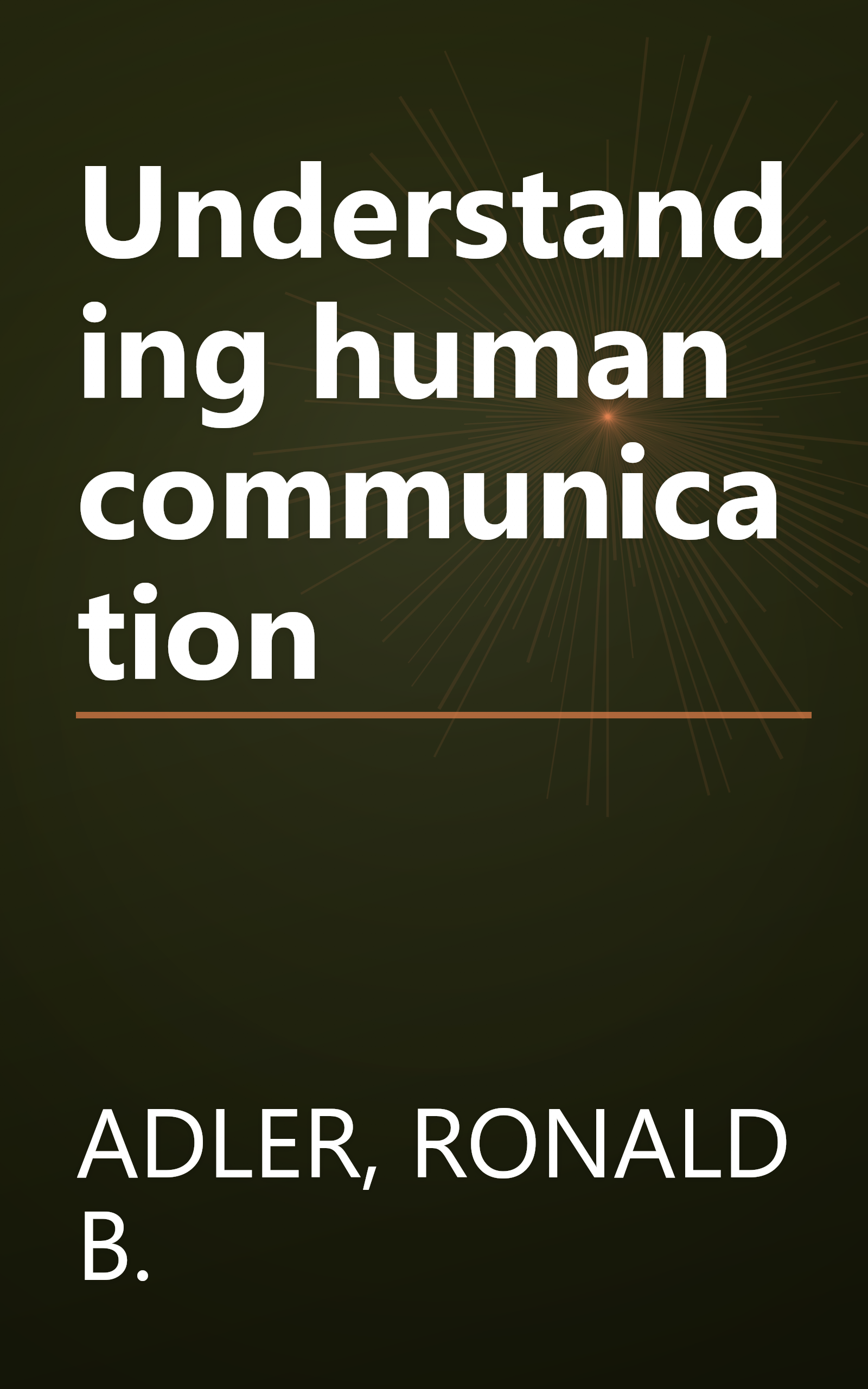 Understanding human communication book cover