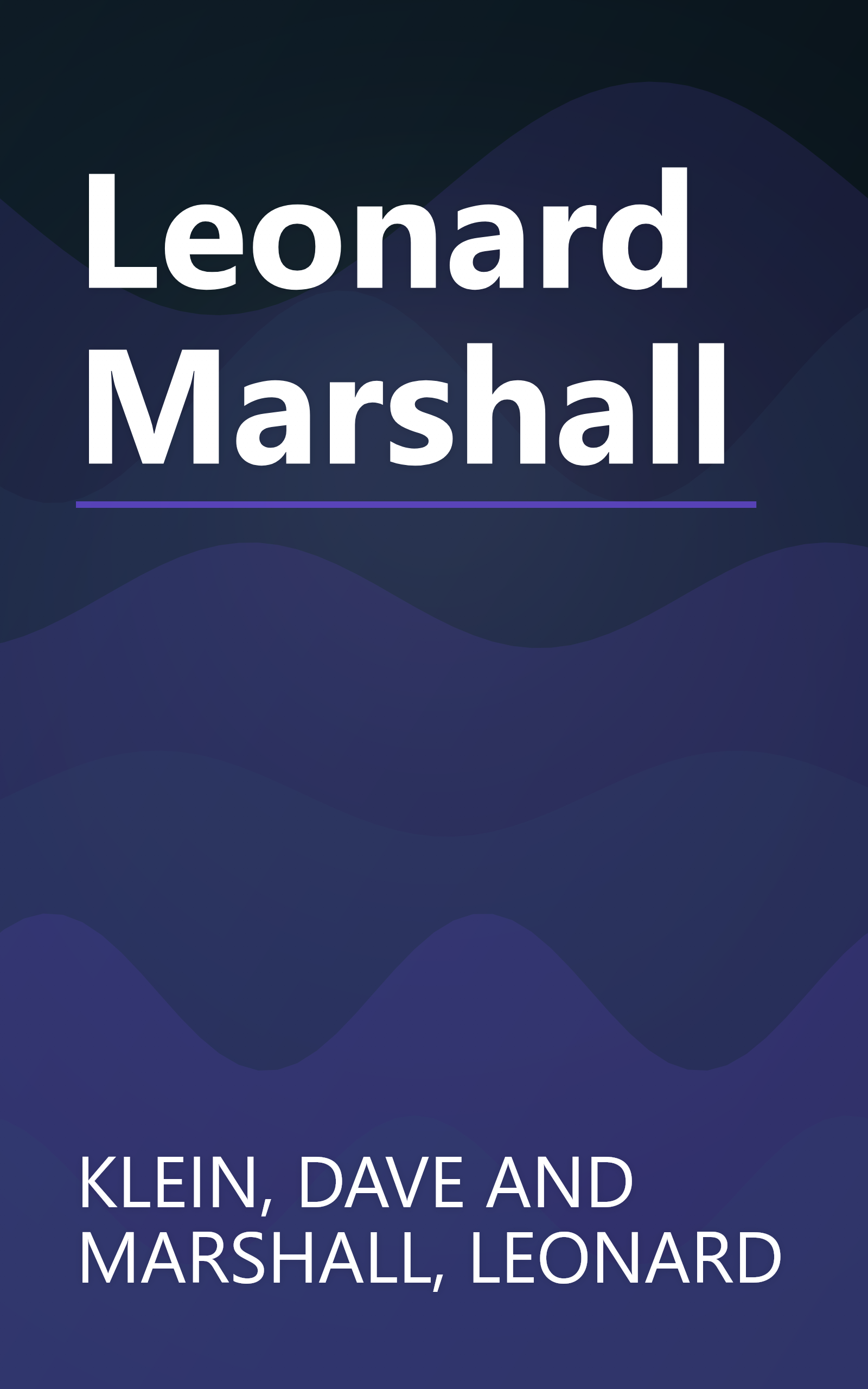 Leonard Marshall book cover