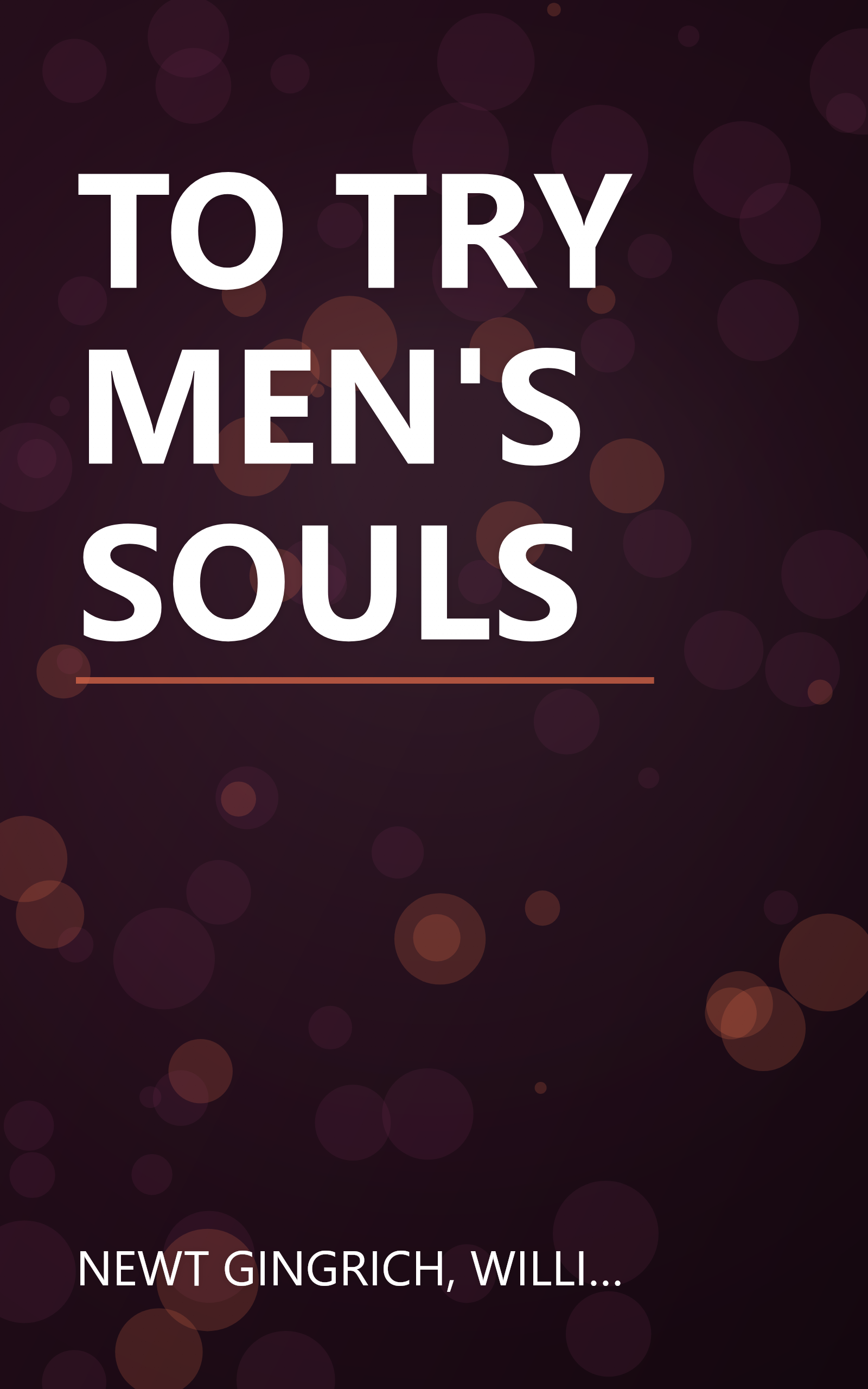 TO TRY MEN'S SOULS book cover