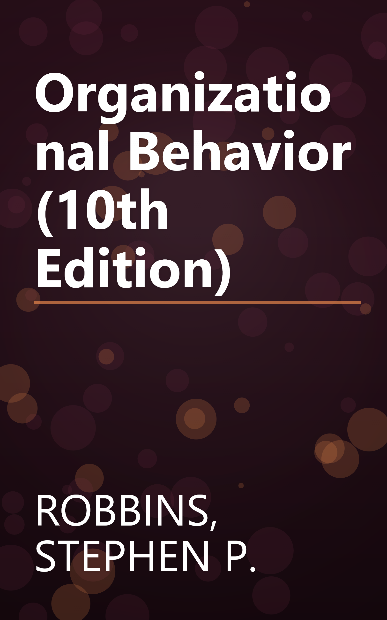 Organizational Behavior (10th Edition) book cover