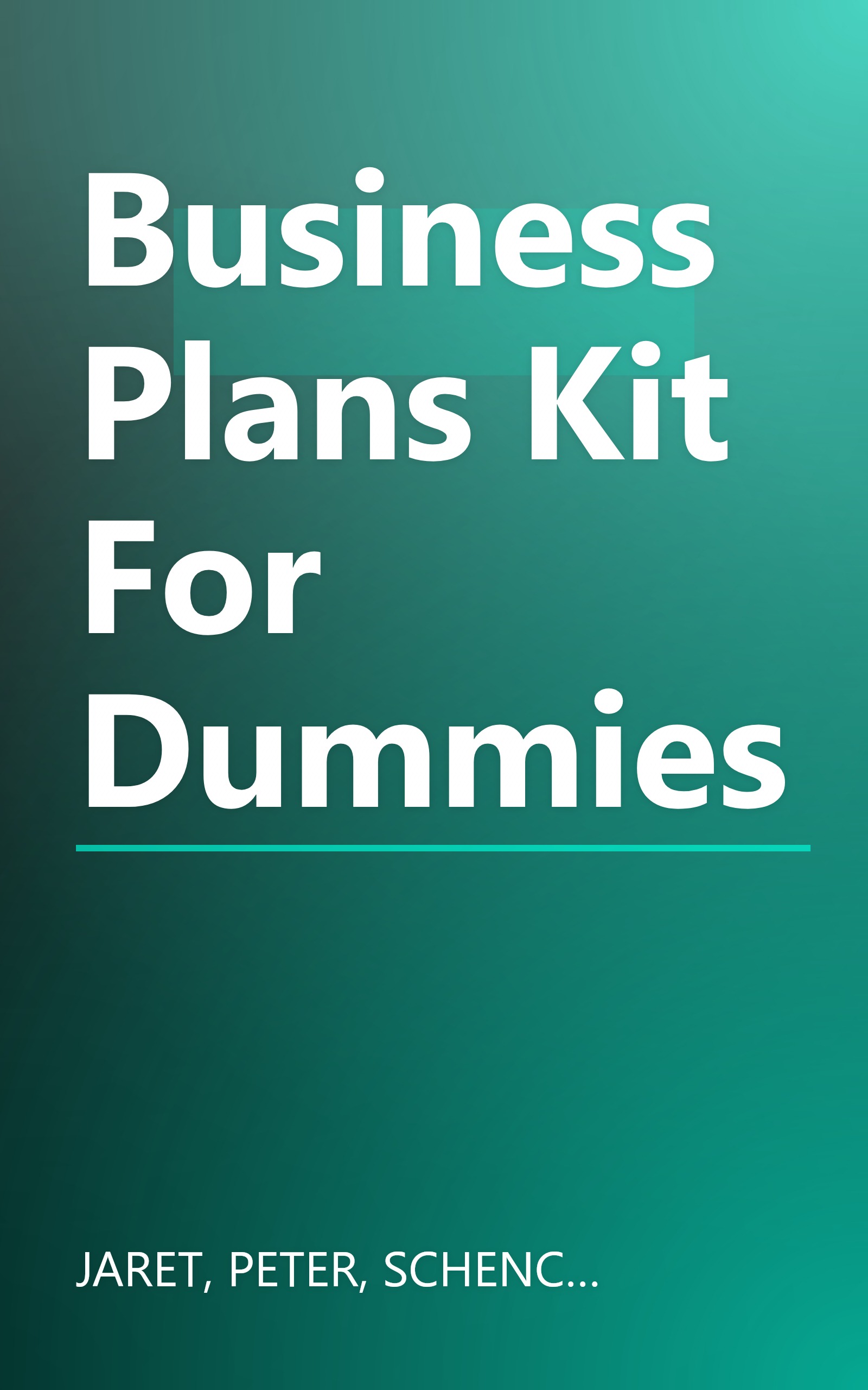 Business Plans Kit For Dummies book cover