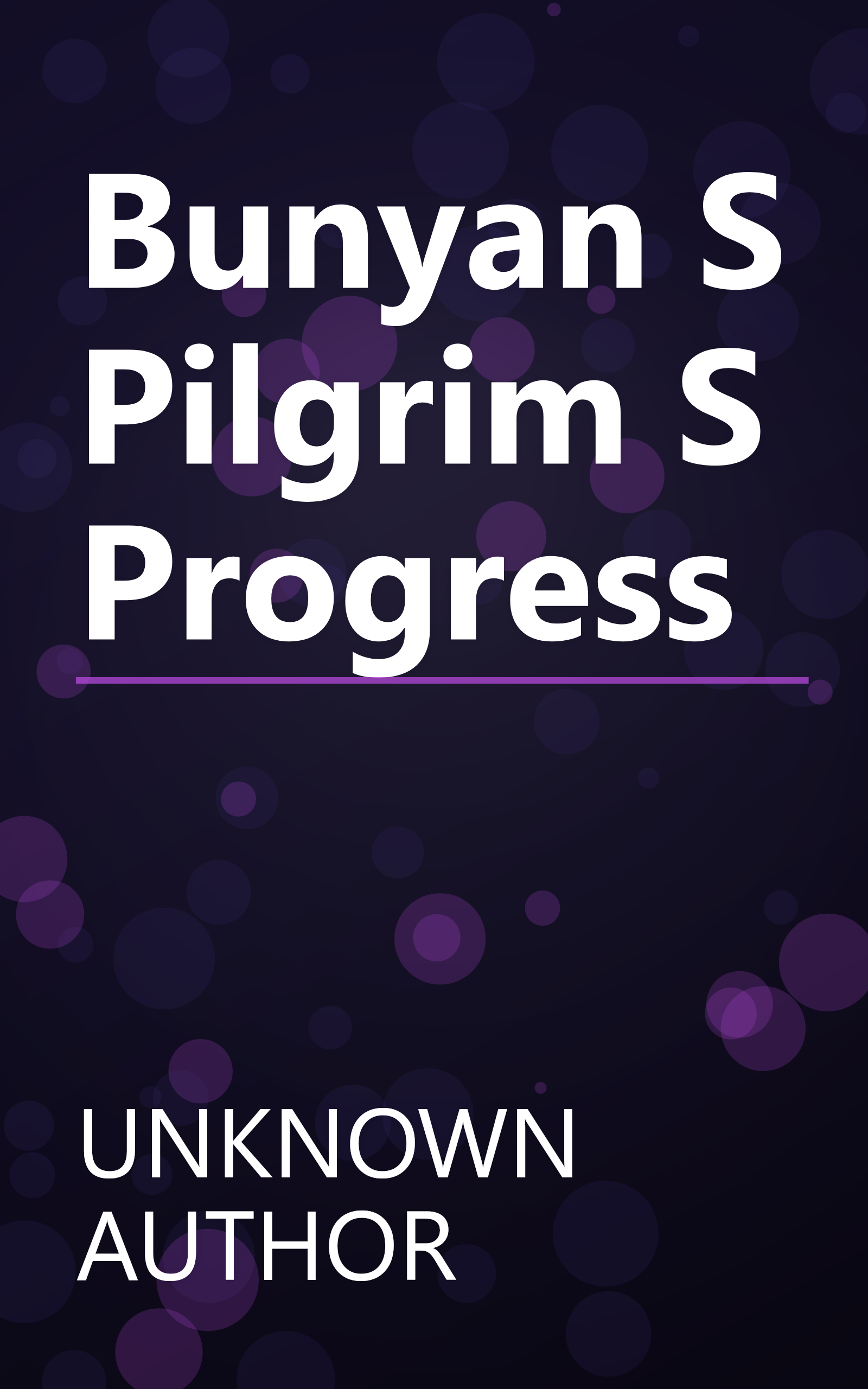 Bunyan S Pilgrim S Progress book cover
