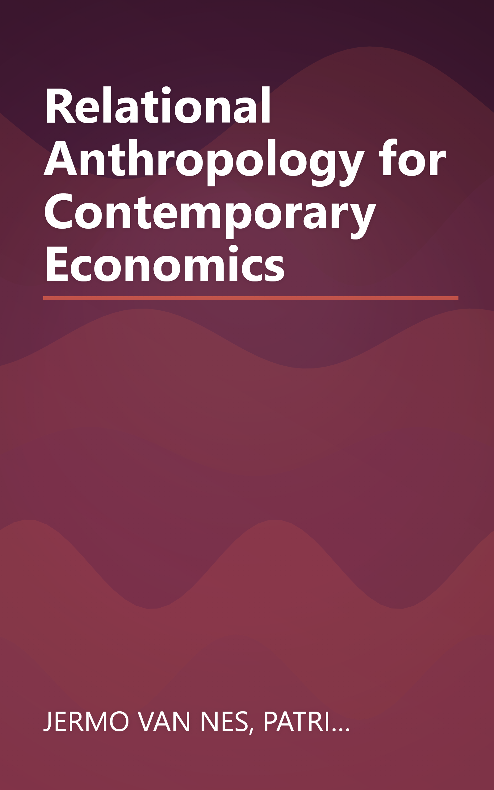 Relational Anthropology for Contemporary Economics book cover