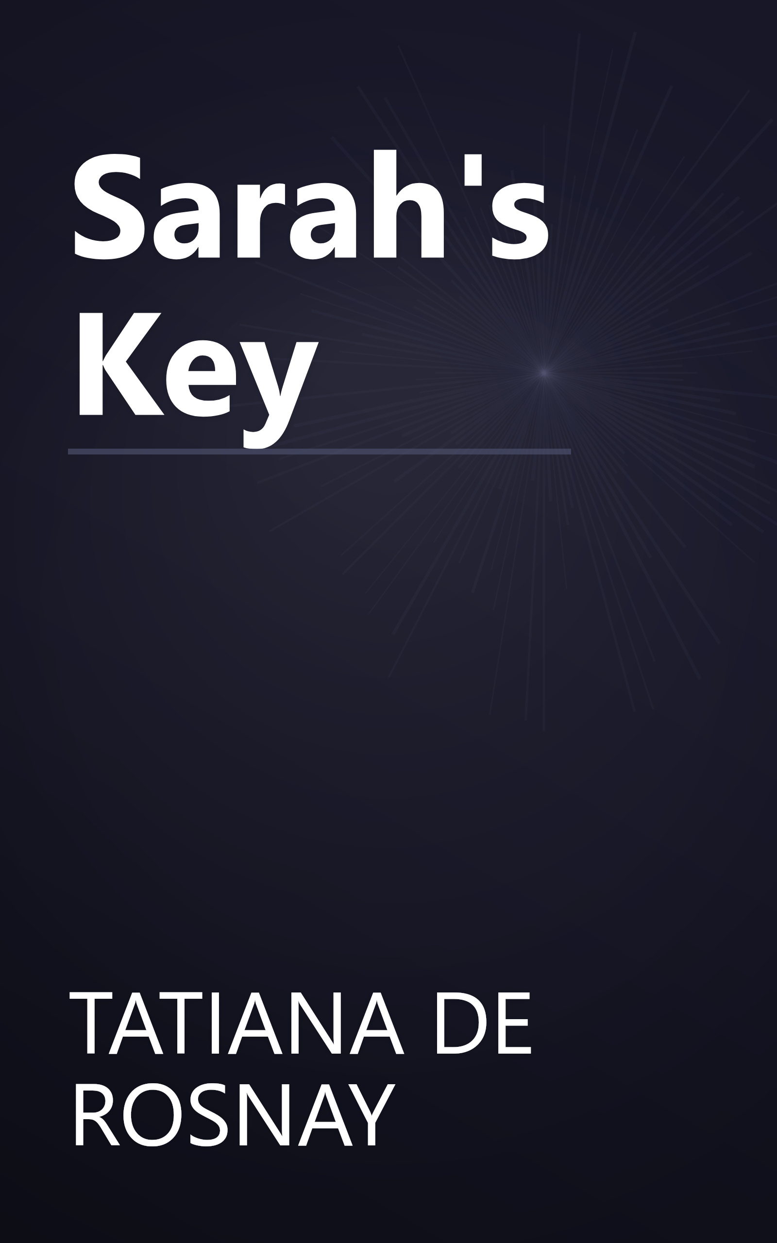 Sarah's Key book cover