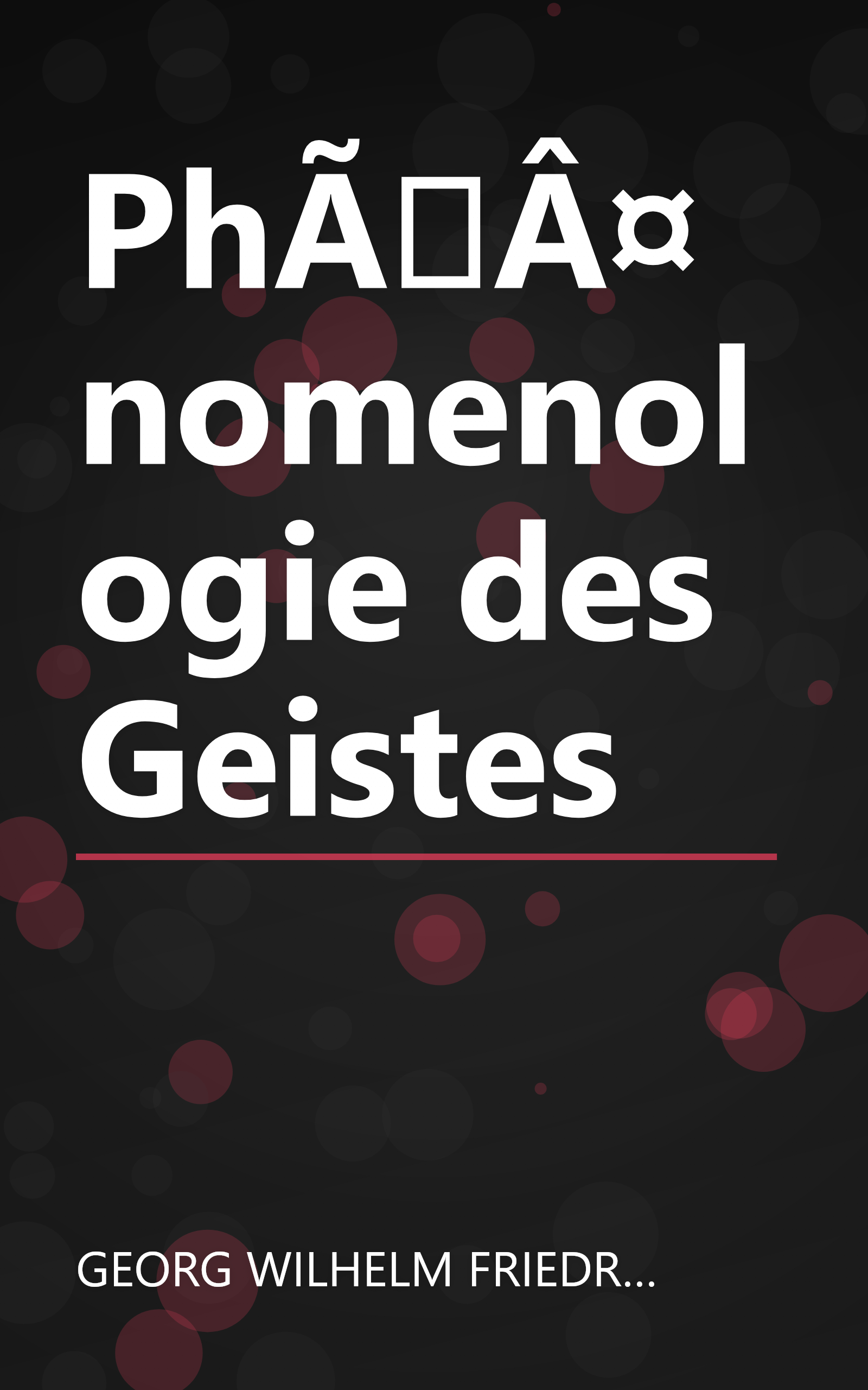PhÃÂ¤nomenologie des Geistes book cover