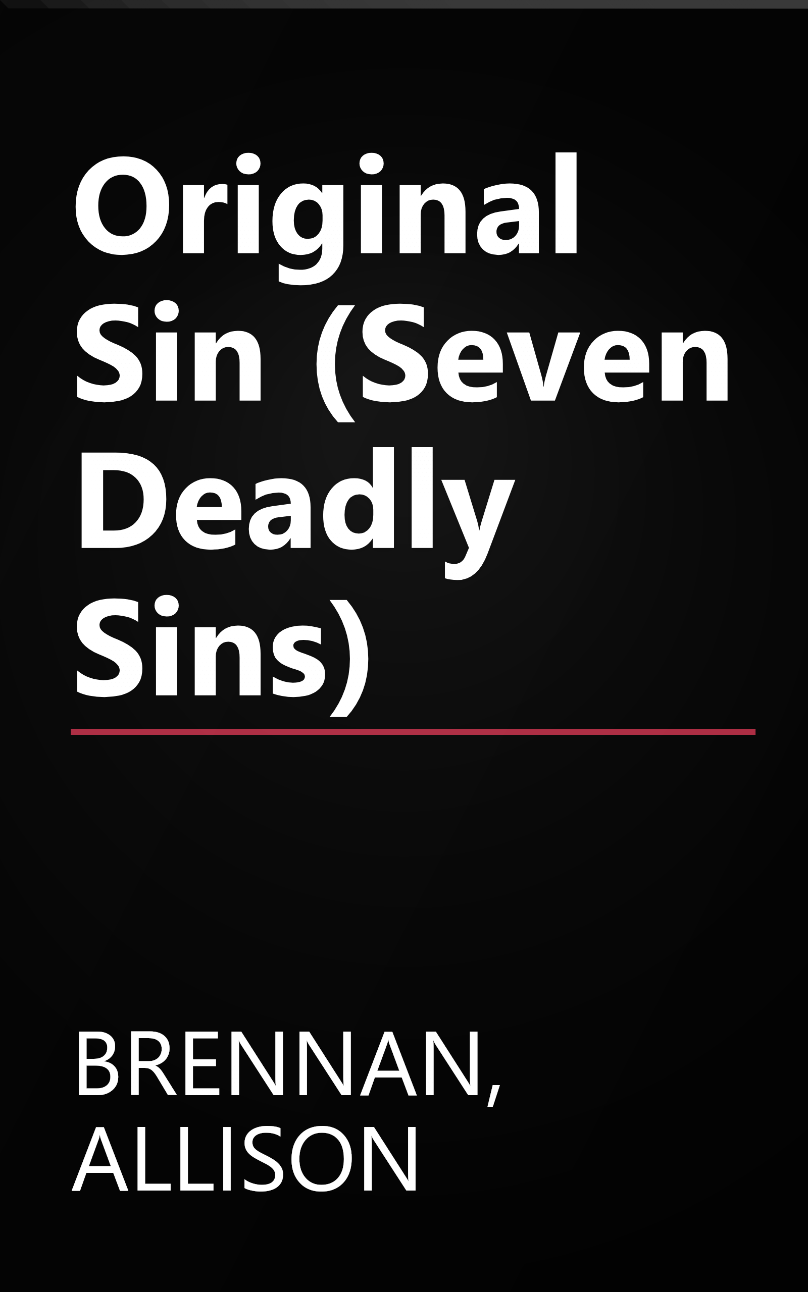 Original Sin (Seven Deadly Sins) book cover