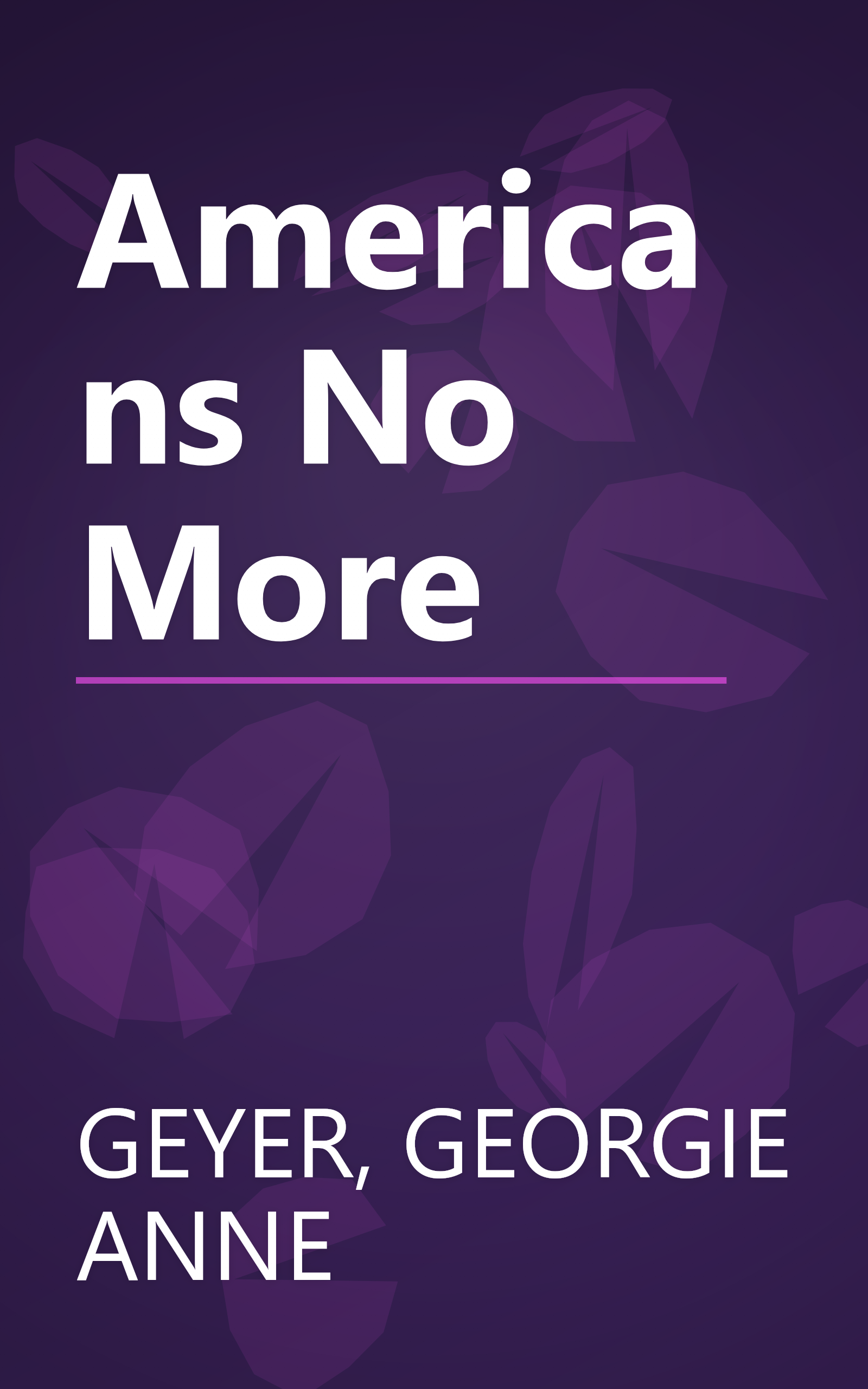 Americans No More book cover