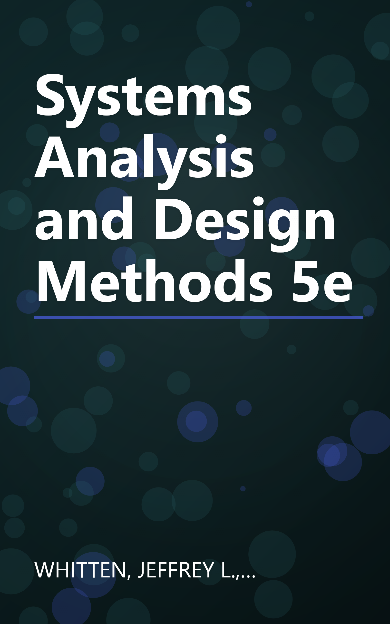 Systems Analysis and Design Methods 5e book cover
