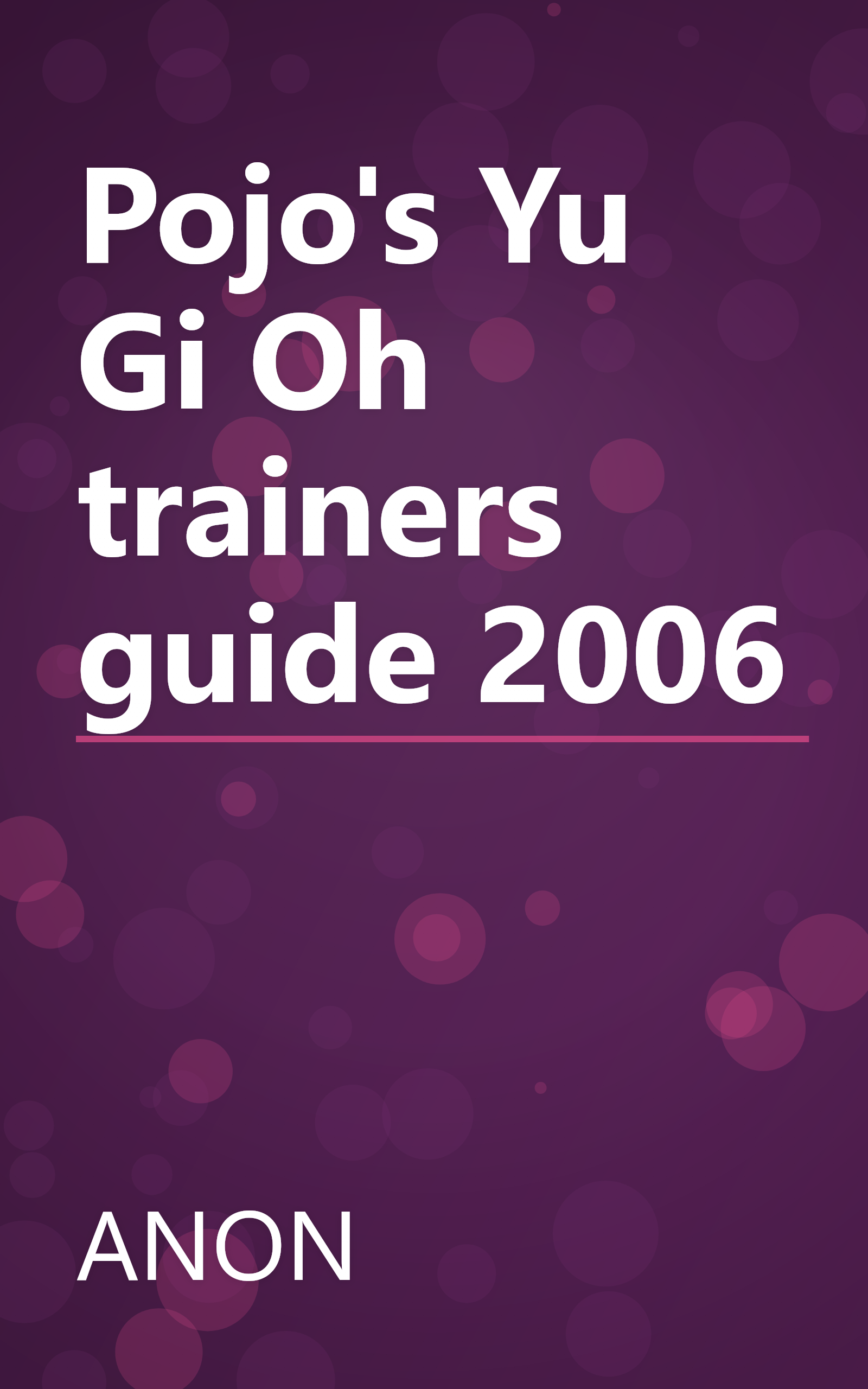 Pojo's Yu Gi Oh trainers guide 2006 book cover