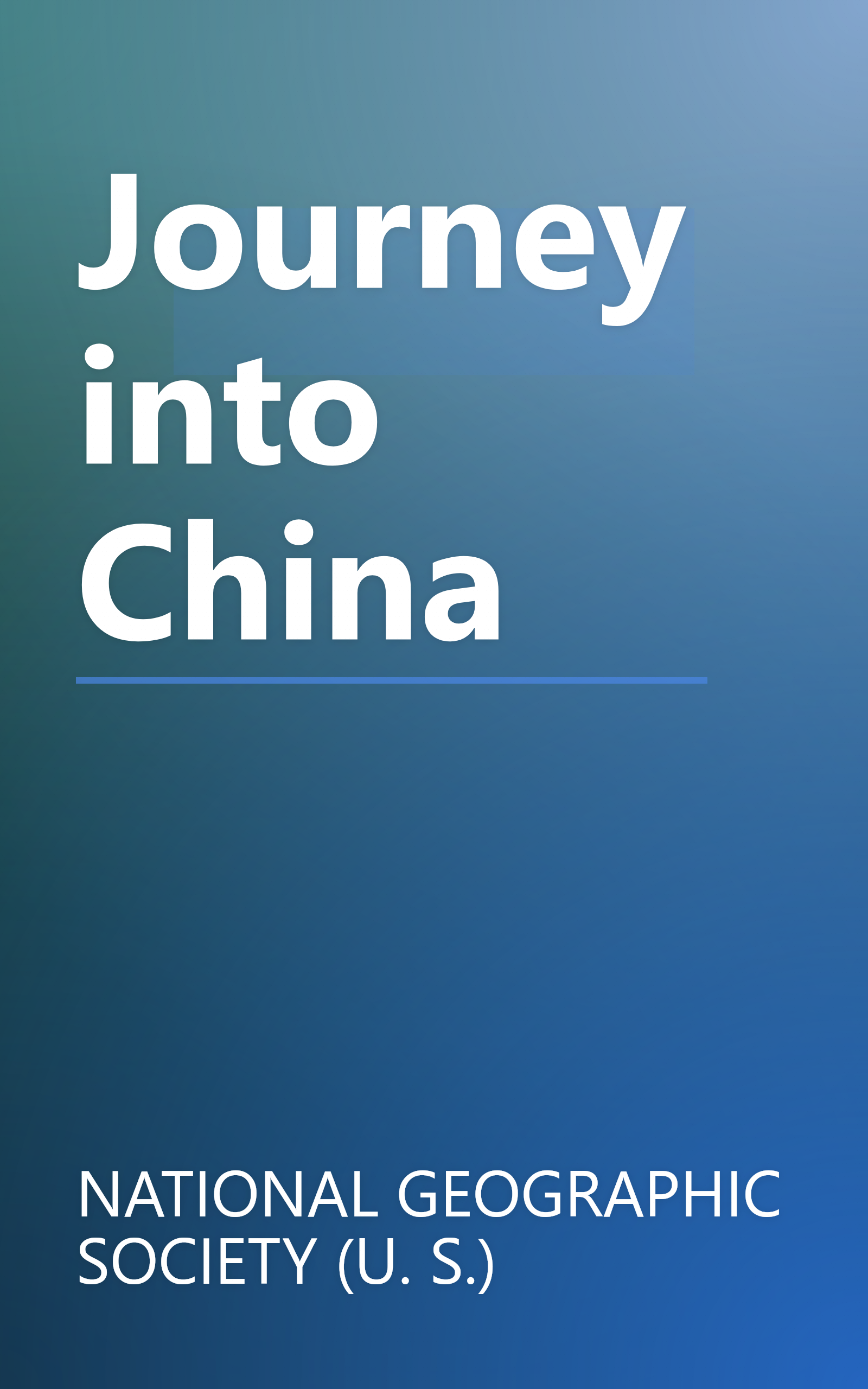 Journey into China book cover