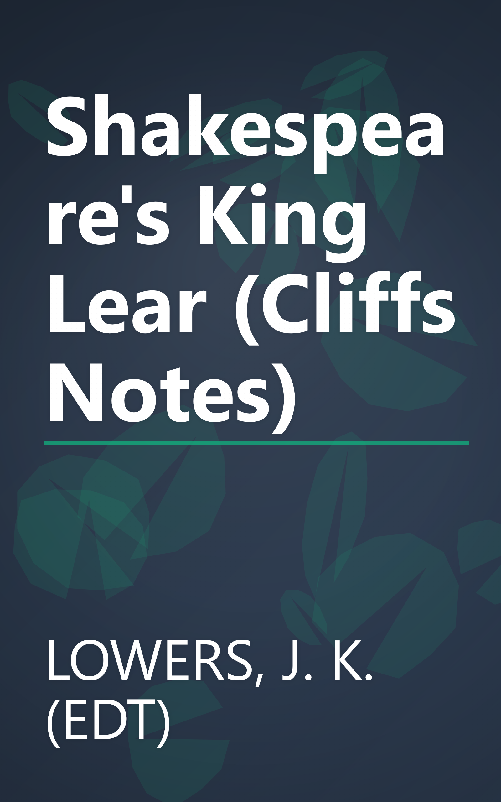 Shakespeare's King Lear (Cliffs Notes) book cover