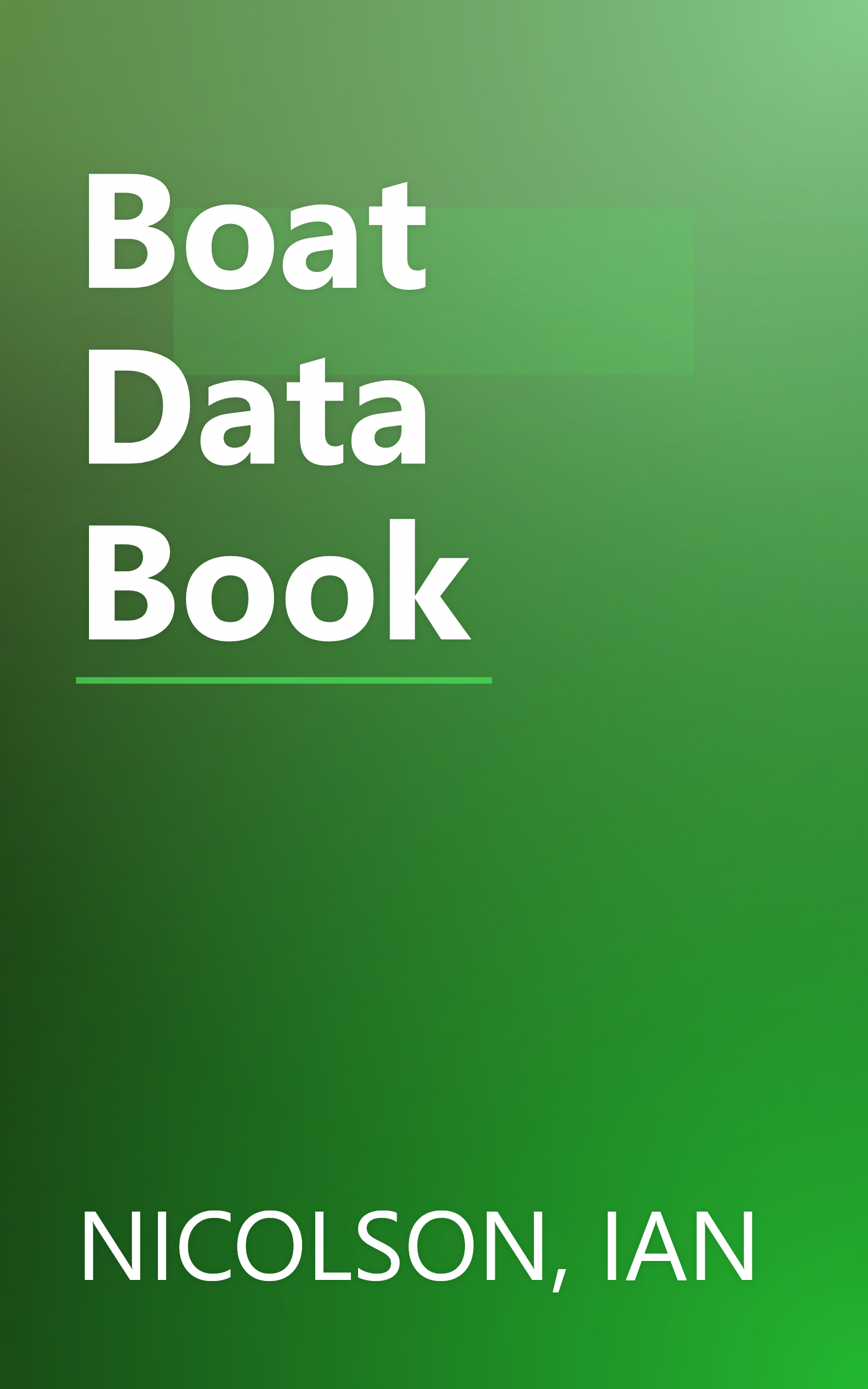 Boat Data Book book cover