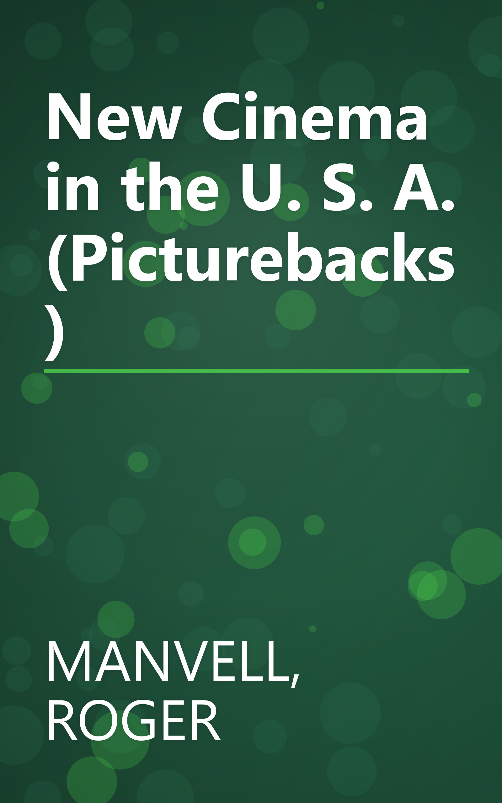 New Cinema in the U. S. A. (Picturebacks) book cover