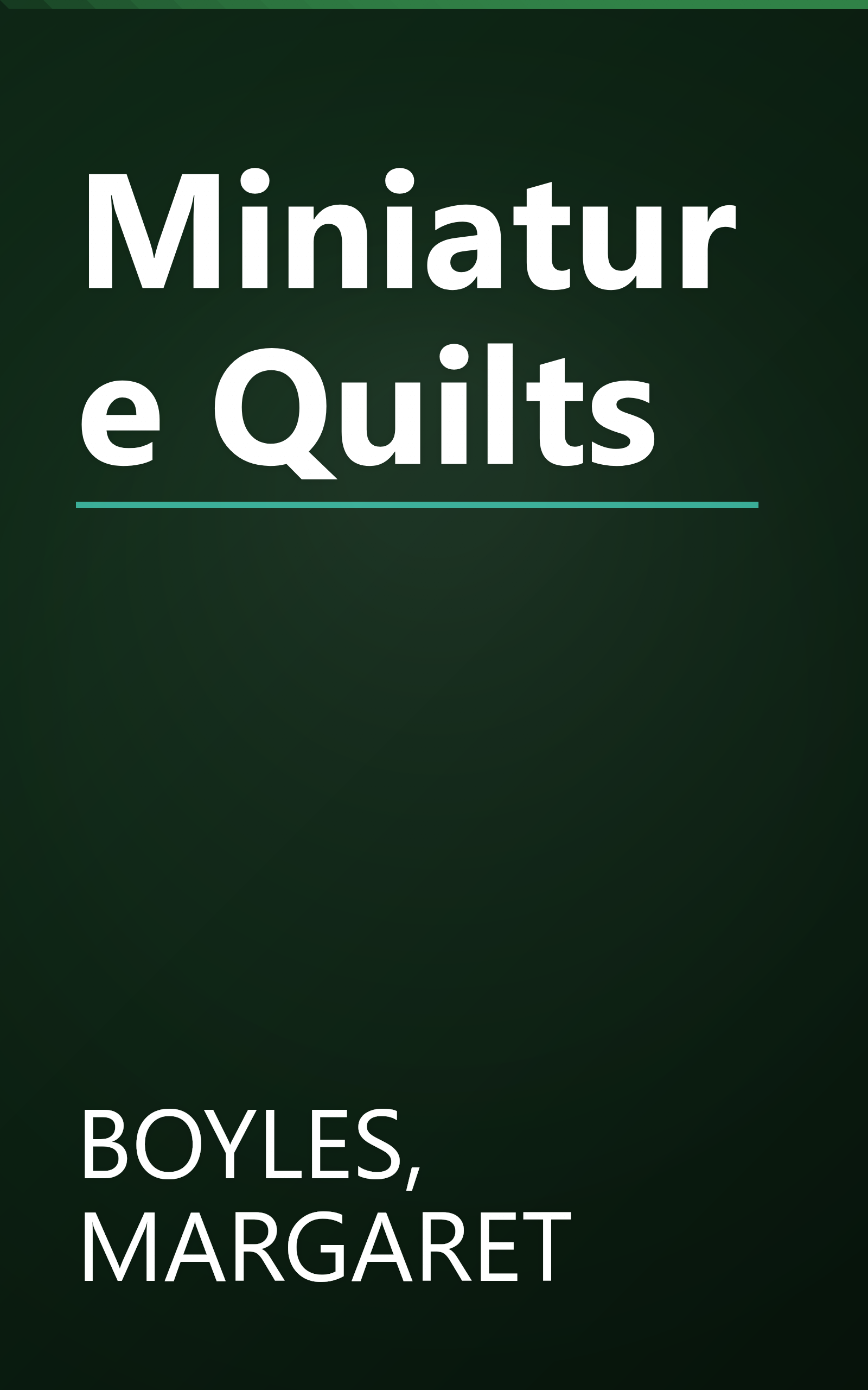 Miniature Quilts book cover