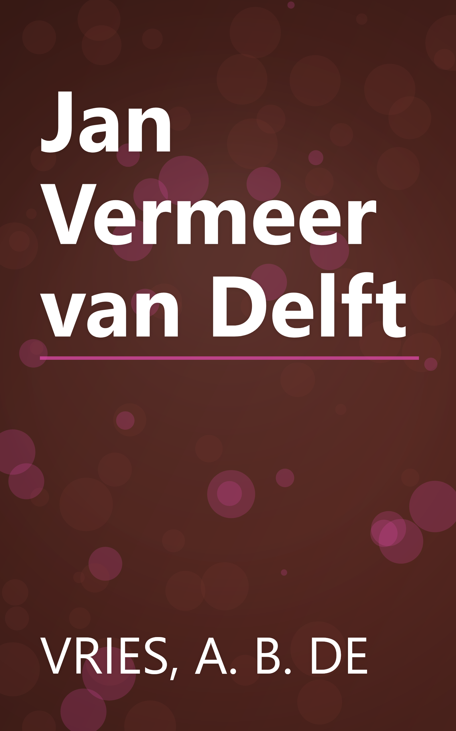 Jan Vermeer van Delft book cover