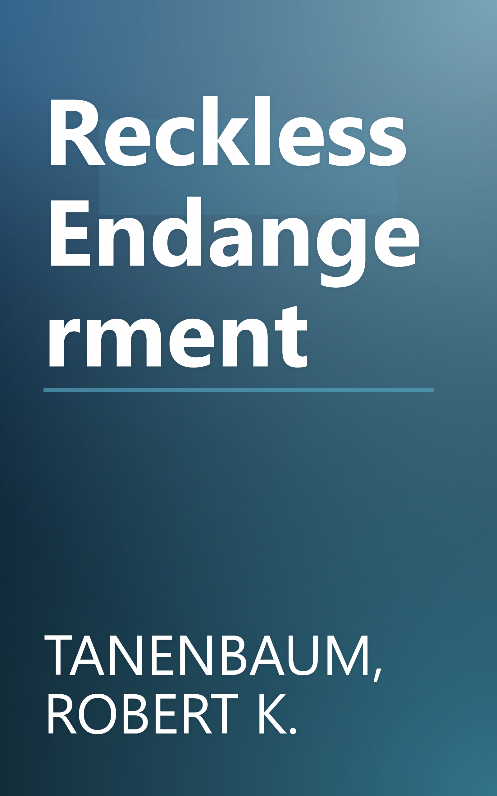 Reckless Endangerment book cover