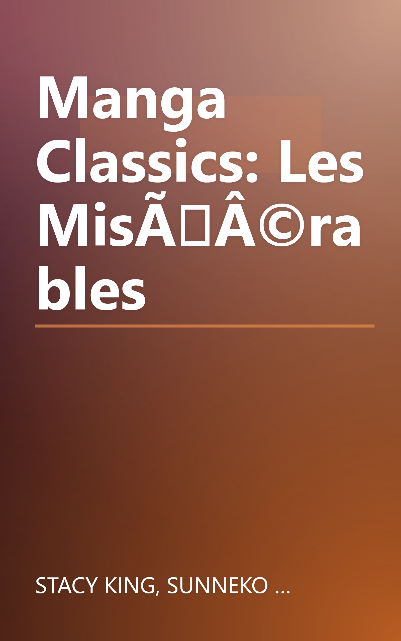 Manga Classics: Les MisÃÂ©rables book cover