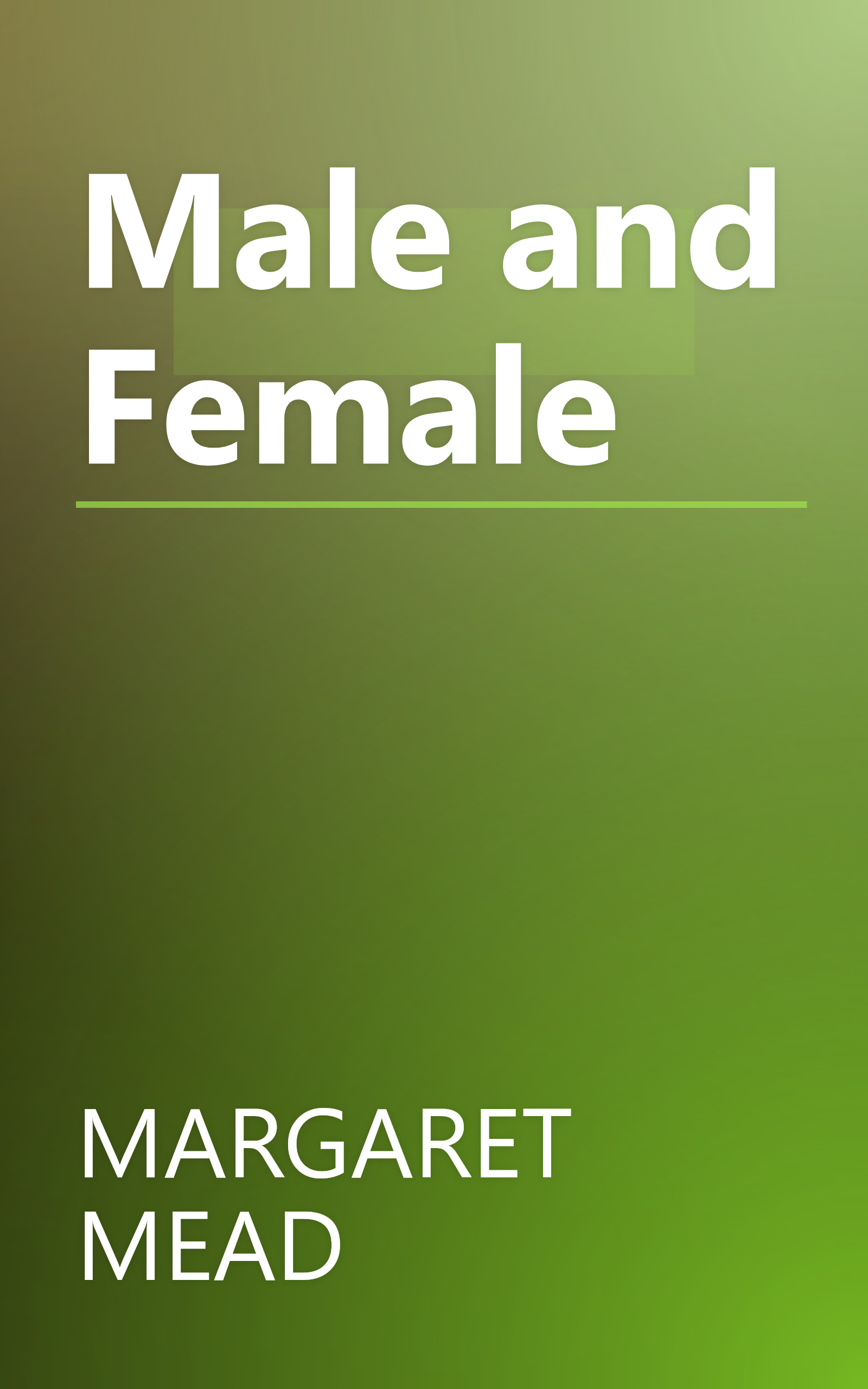 Male and Female book cover